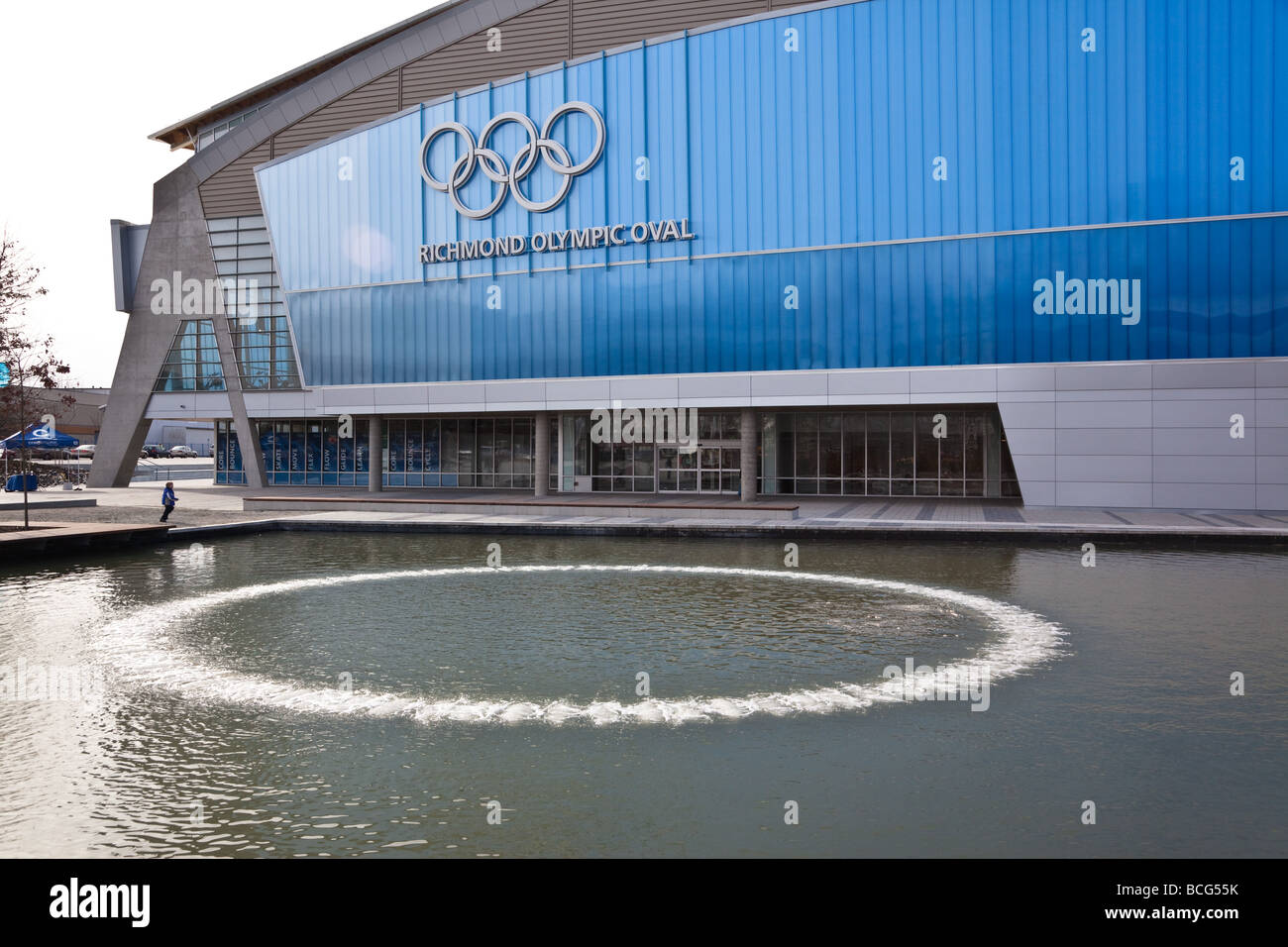 Richmond Olympic Oval 2010 speed skating venue BC Canada Stock Photo ...