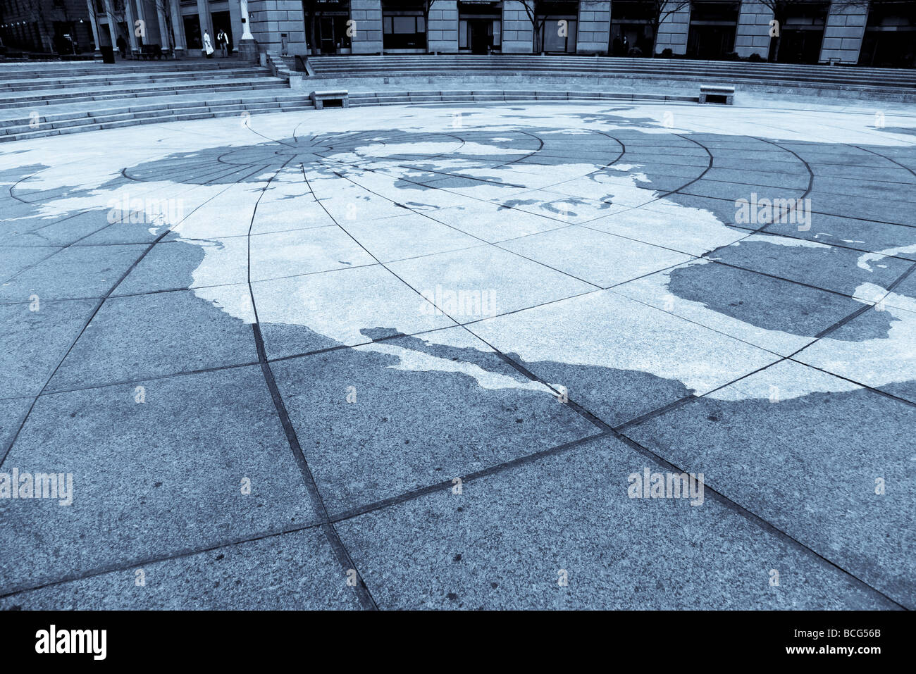 Navy Memorial map of North America Washington DC USA Stock Photo - Alamy