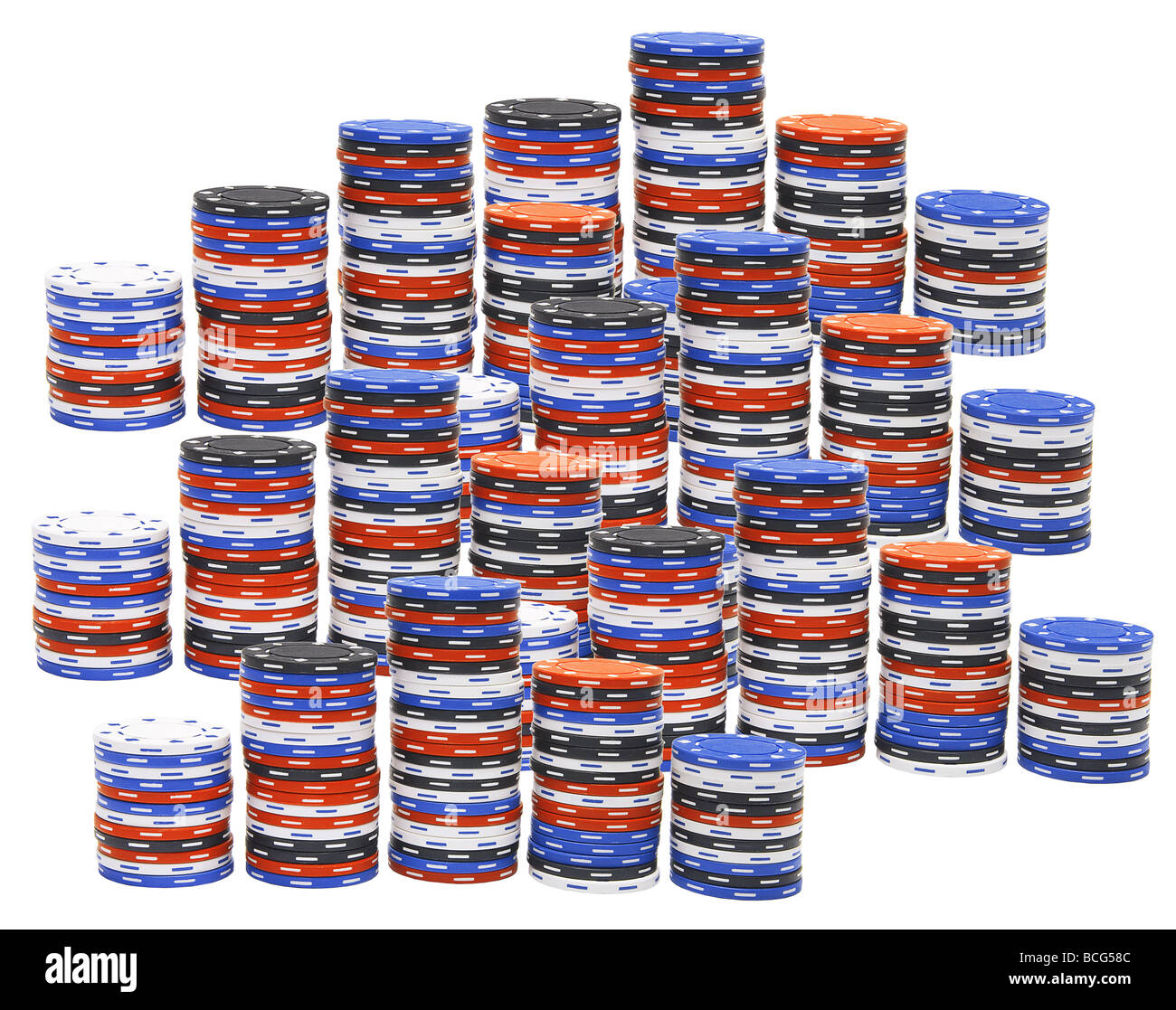Stacks of Poker Chips Stock Photo - Alamy