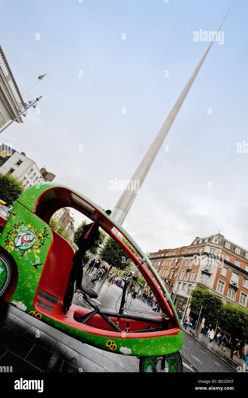 Irish 3-wheeled taxi, O'Connell Street, Dublin, Ireland Stock Photo - Alamy