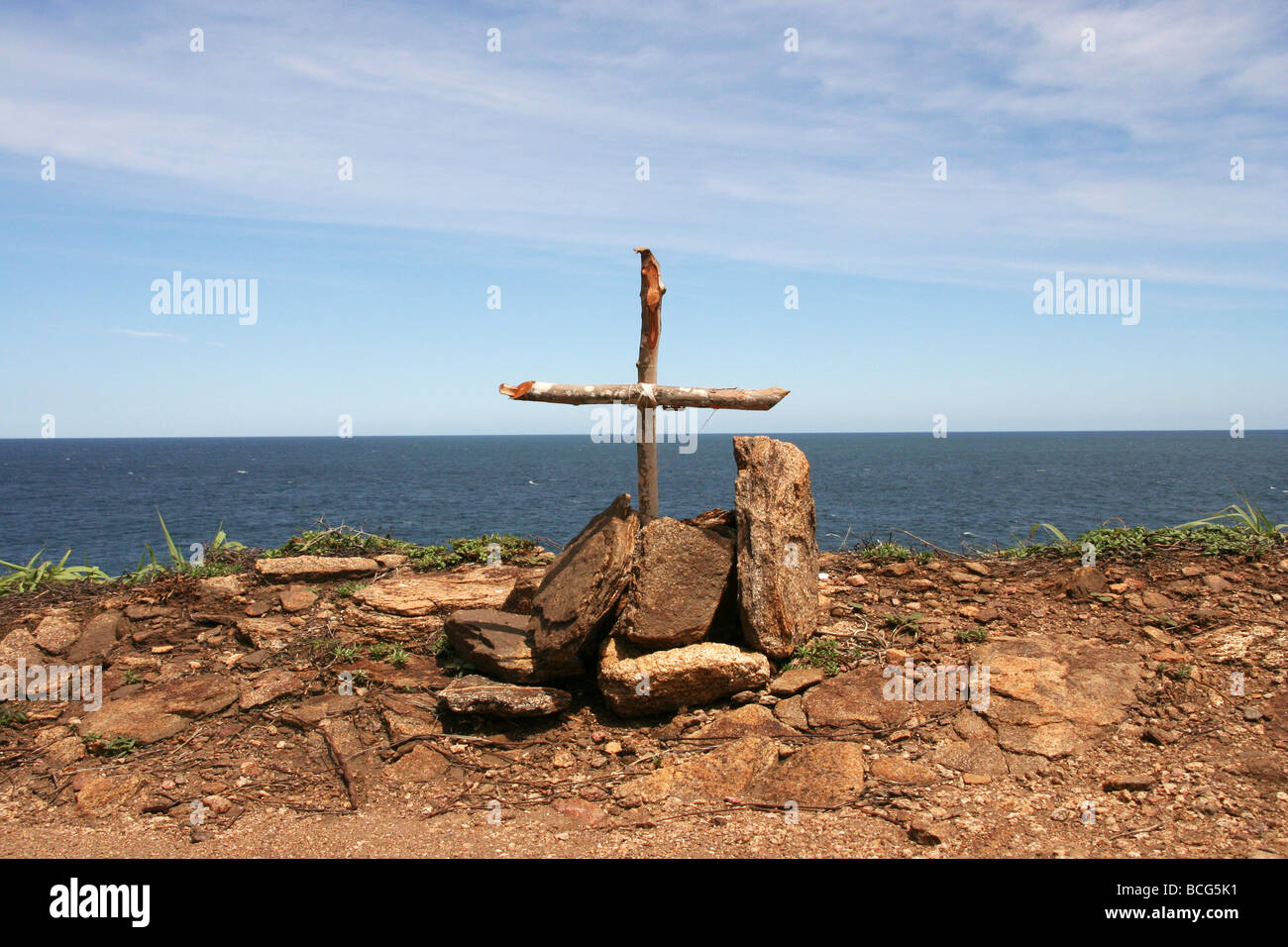 Cross and sea Stock Photo - Alamy