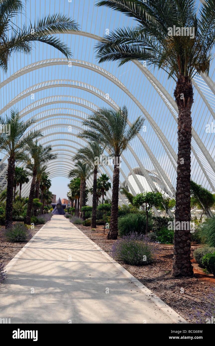 L'Umbracle The Greenhouse which is part of Valencia's famous 'City of ...