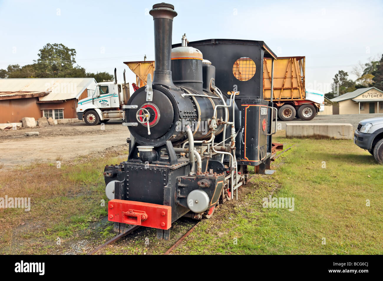 Old steam train with narrow guage used to transport sugar cane from ...