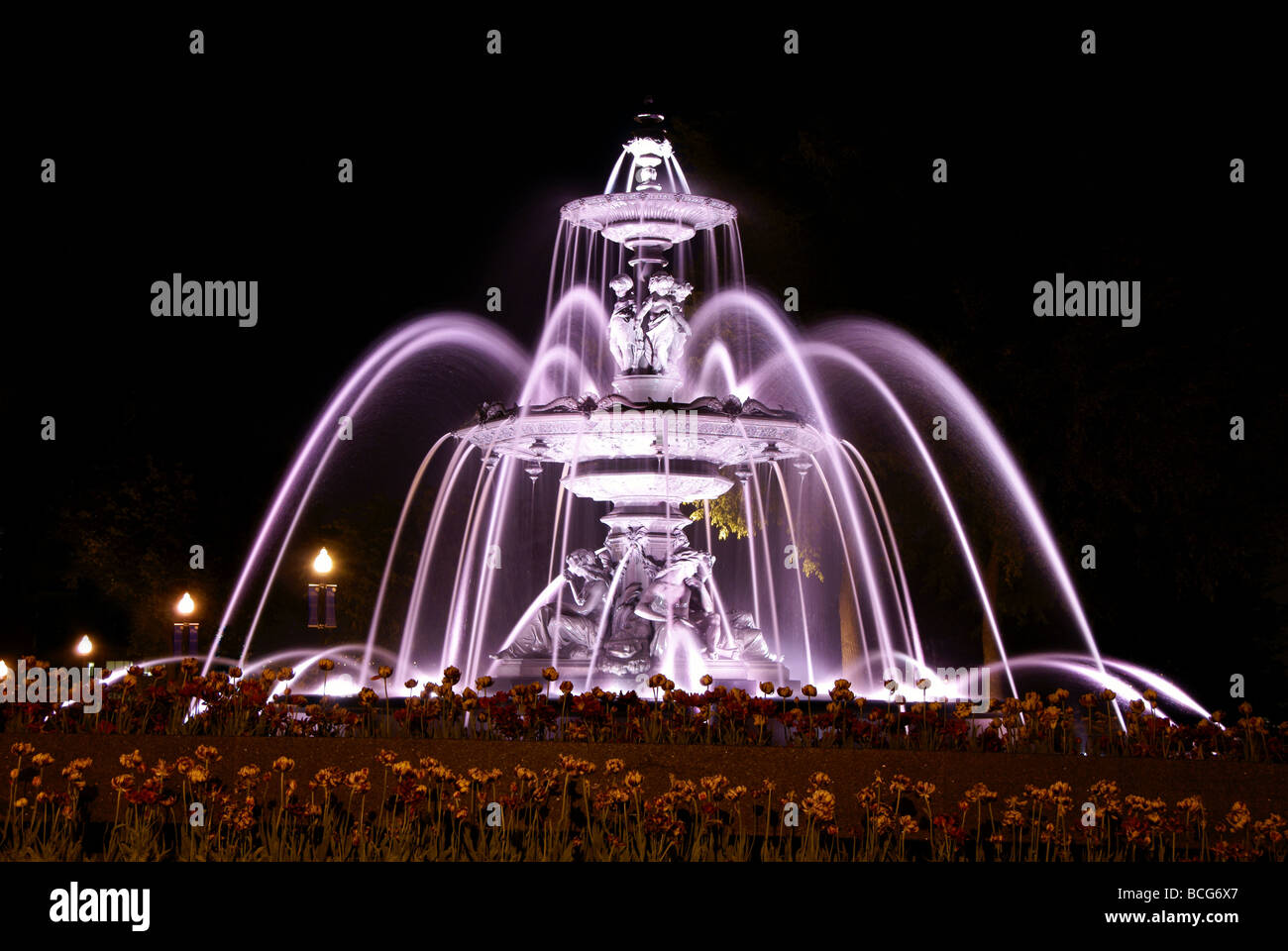 Tourny fountain in Quebec City in front of the National Assembly of ...