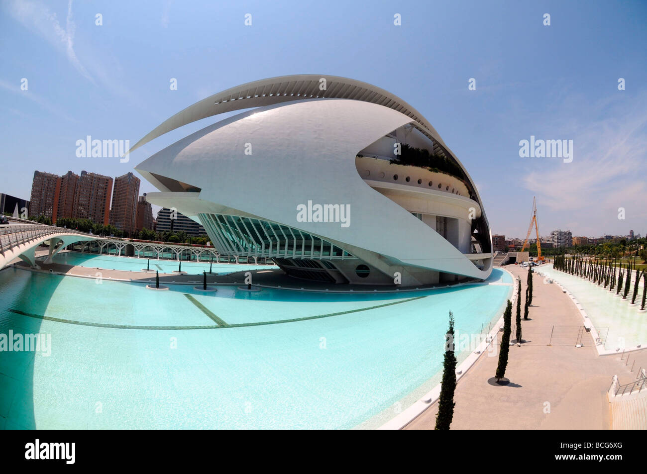The Valencia Opera house and performing arts center in the City of Arts ...