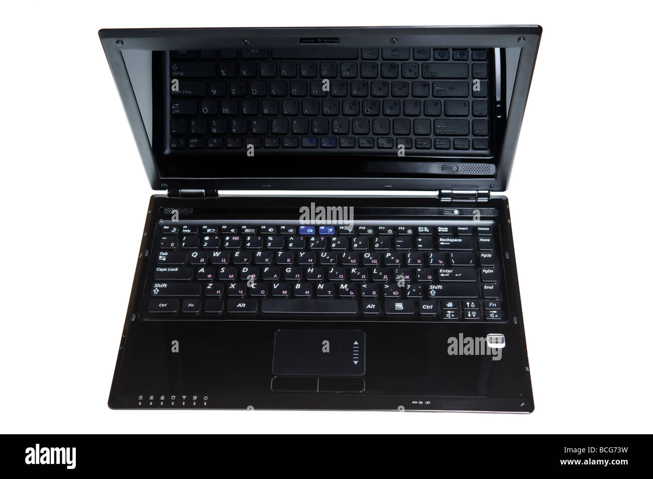 a modern expensive notebook isolated on white Stock Photo - Alamy