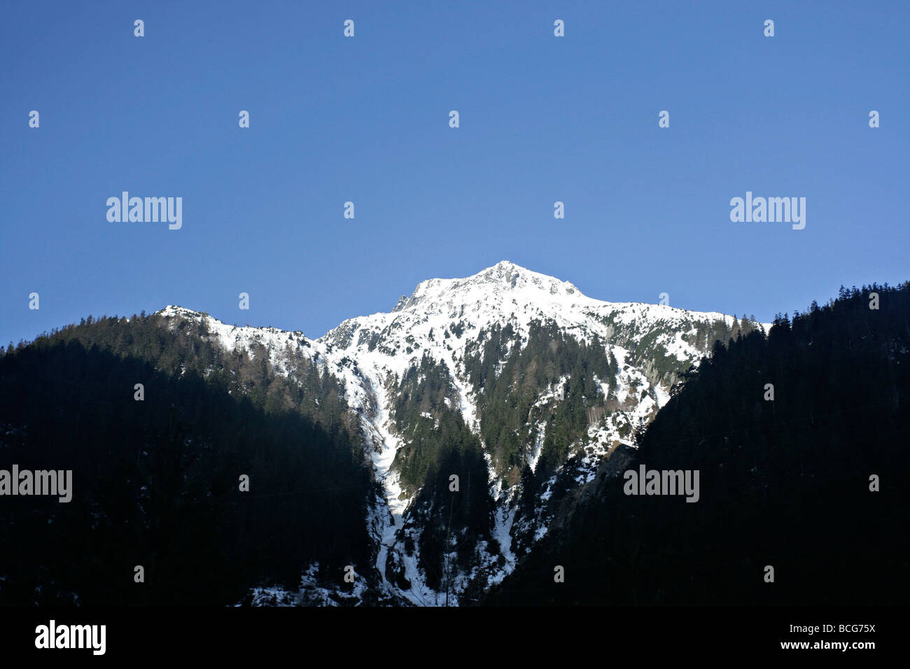 Snow cap mountain of Swiss Alps Stock Photo - Alamy