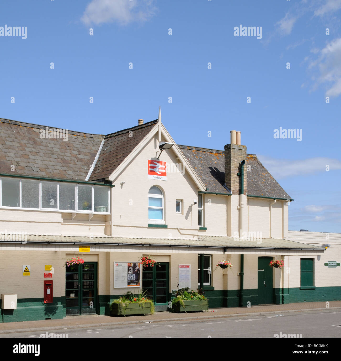 Island Line railway station at Sandown Isle of Wight England UK Stock ...