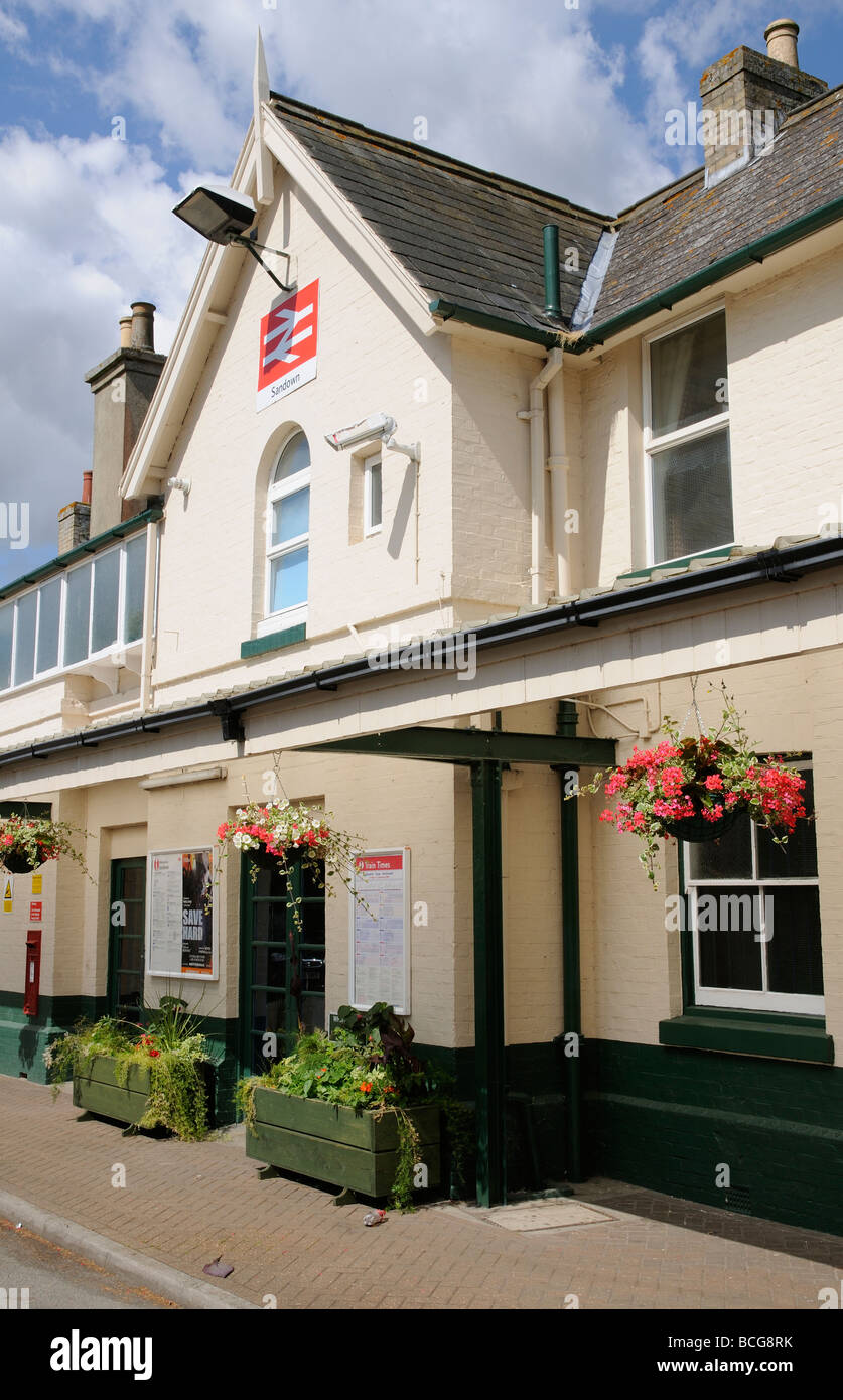 Island Line railway station at Sandown Isle of Wight England UK Stock ...