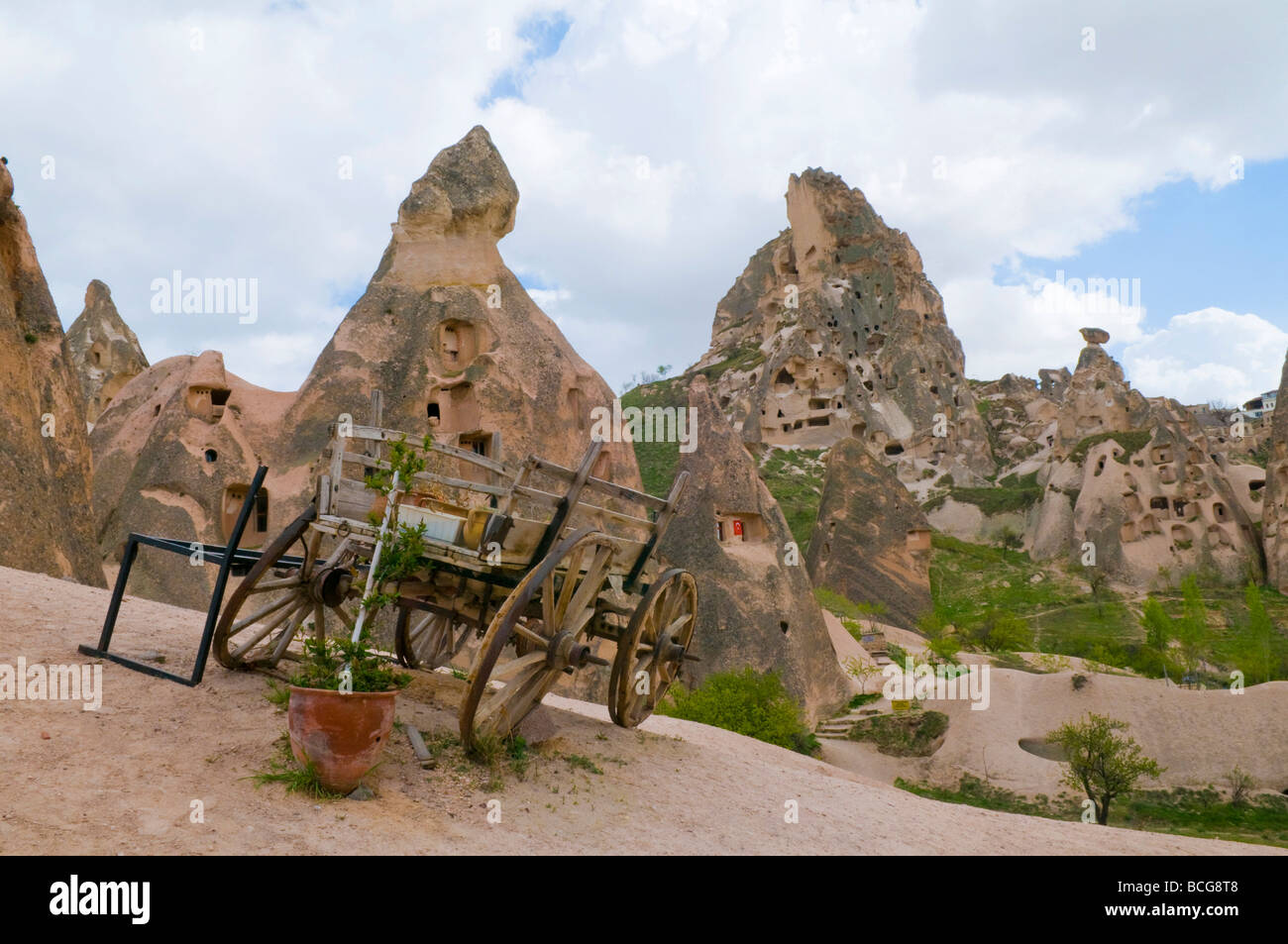 wagon in Cappadocia the speciel stone formation site in turkey Stock ...