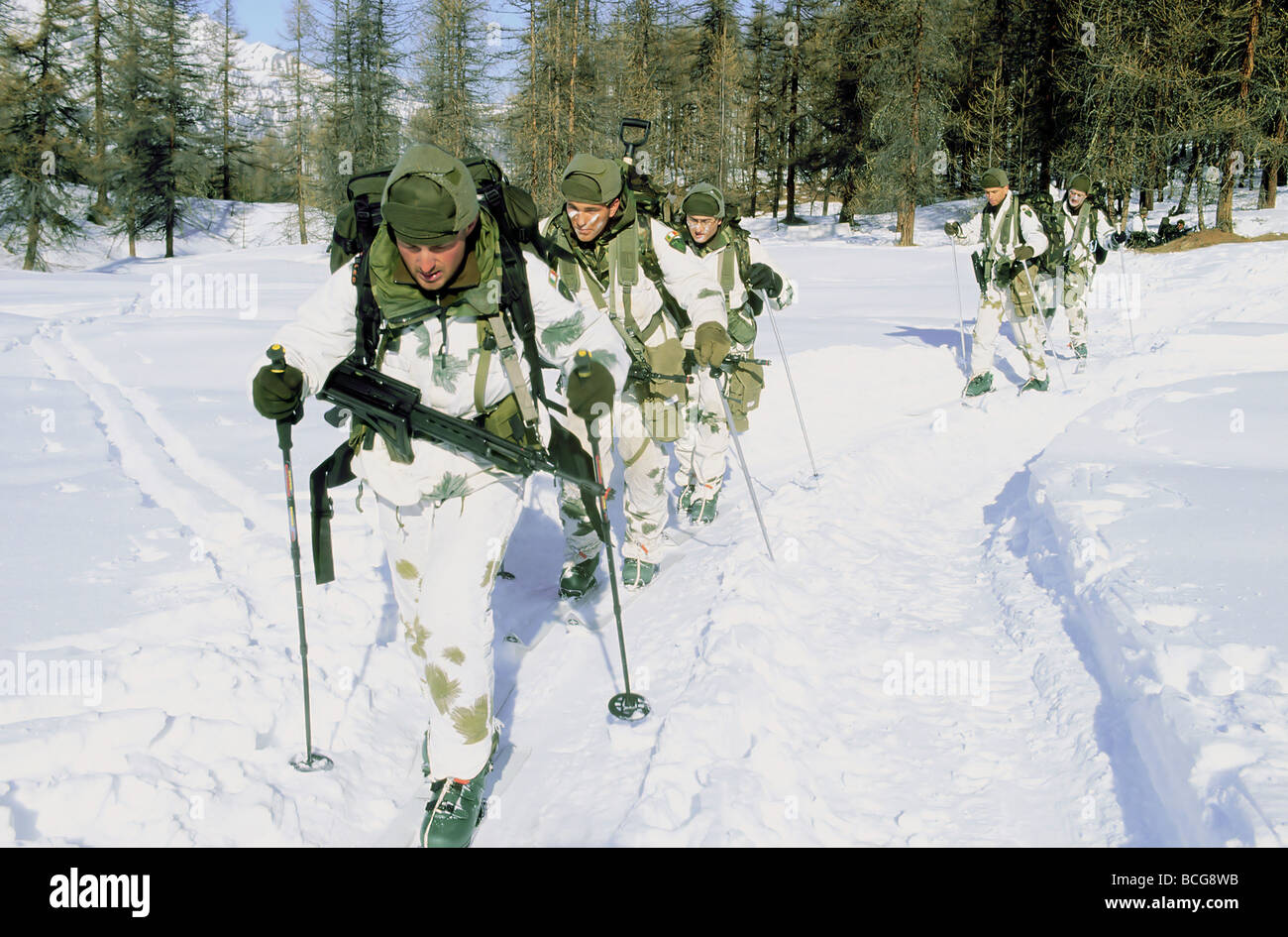 Italian Army, winter training of Alpini mountain troops at S.Bernardino ...
