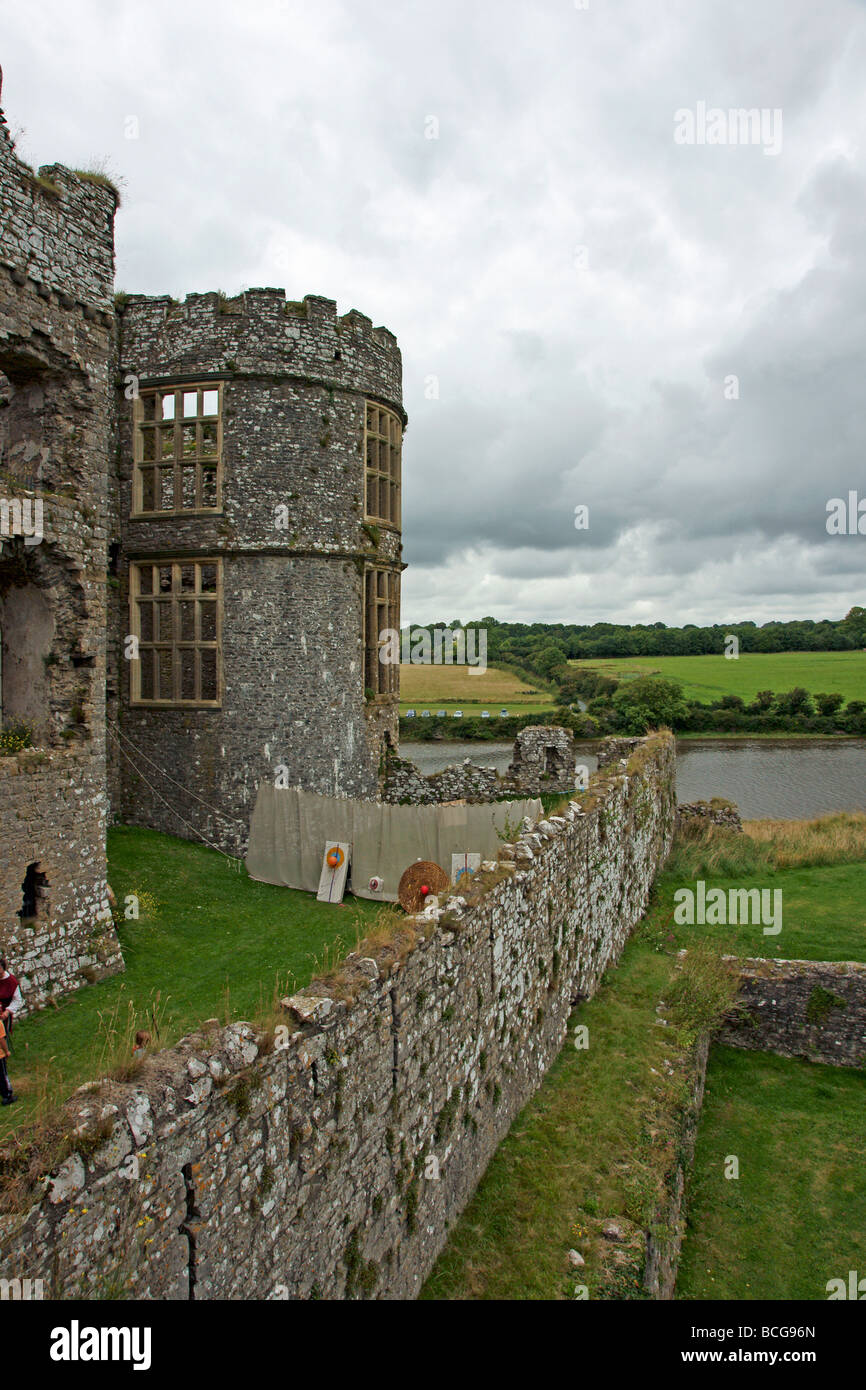 Carew Castle in Pembrokeshire West Wales Stock Photo - Alamy