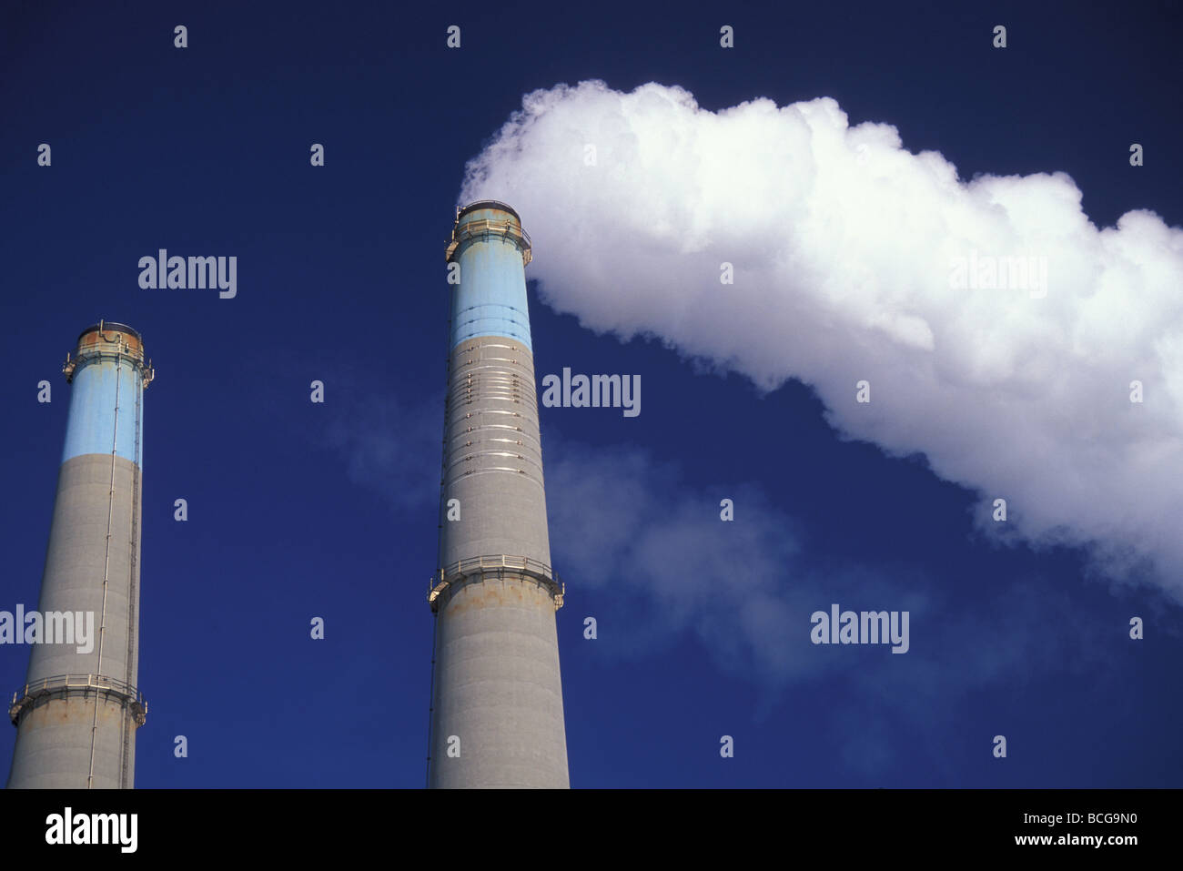 smoke billowing from smokestack Stock Photo - Alamy