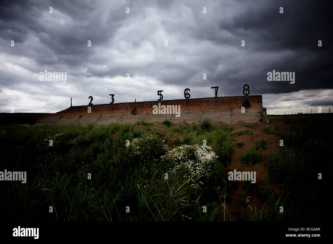 Disused MOD shooting range Rainham Marshes Essex Stock Photo - Alamy