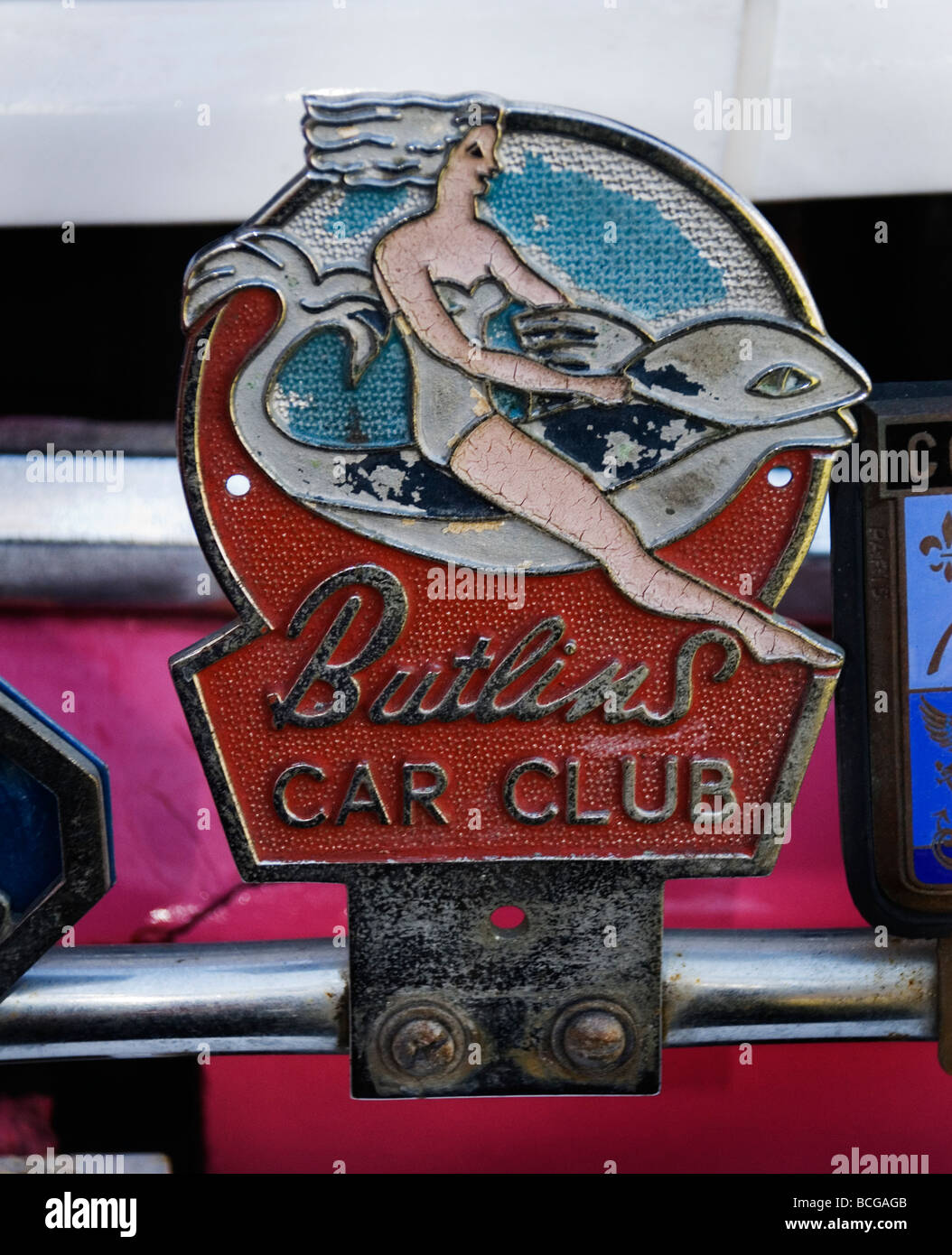 Butlins car club badge Stock Photo - Alamy