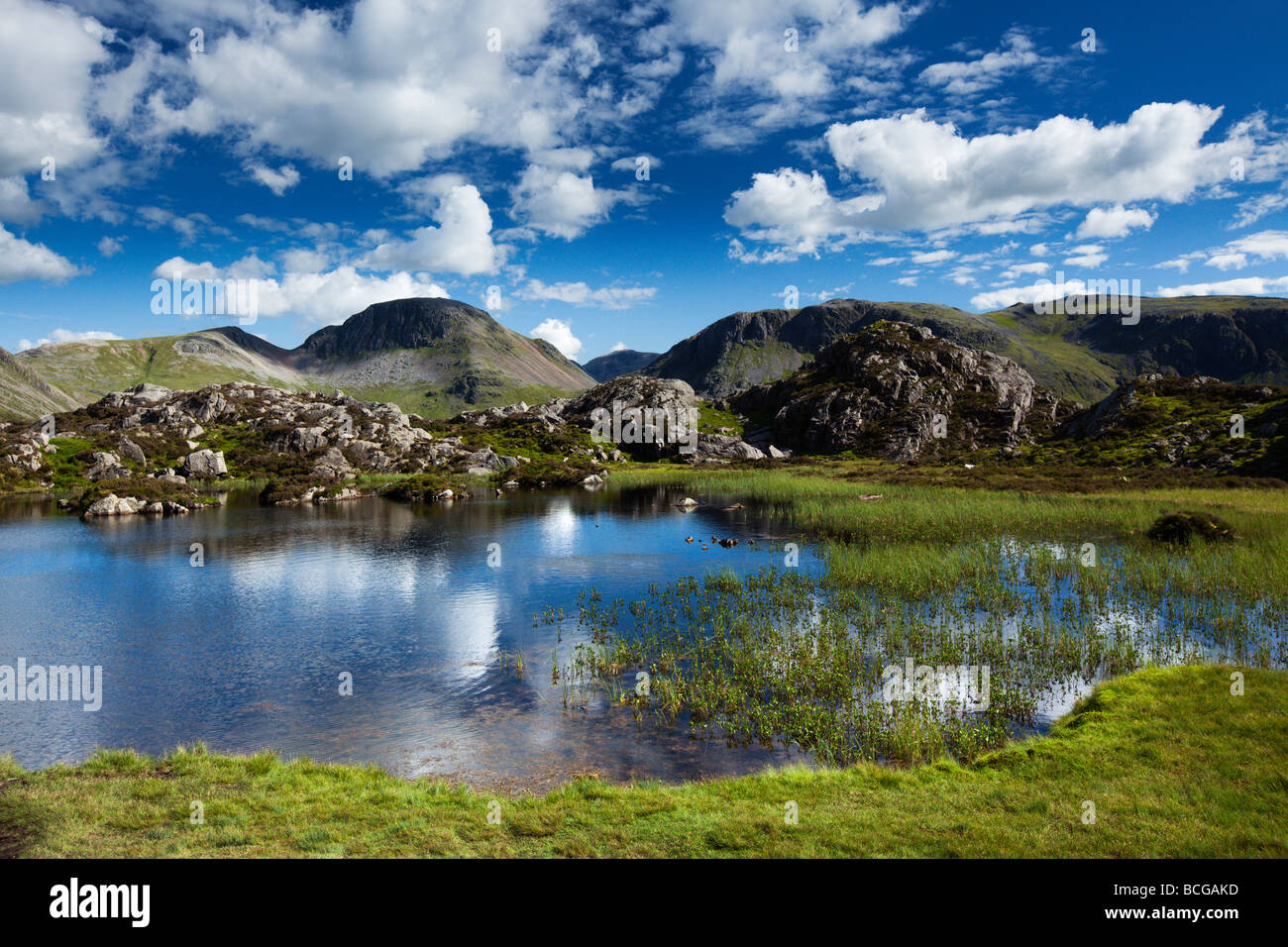 Innominate Tarn On Haystacks High Above Buttermere With 'Great Gable ...