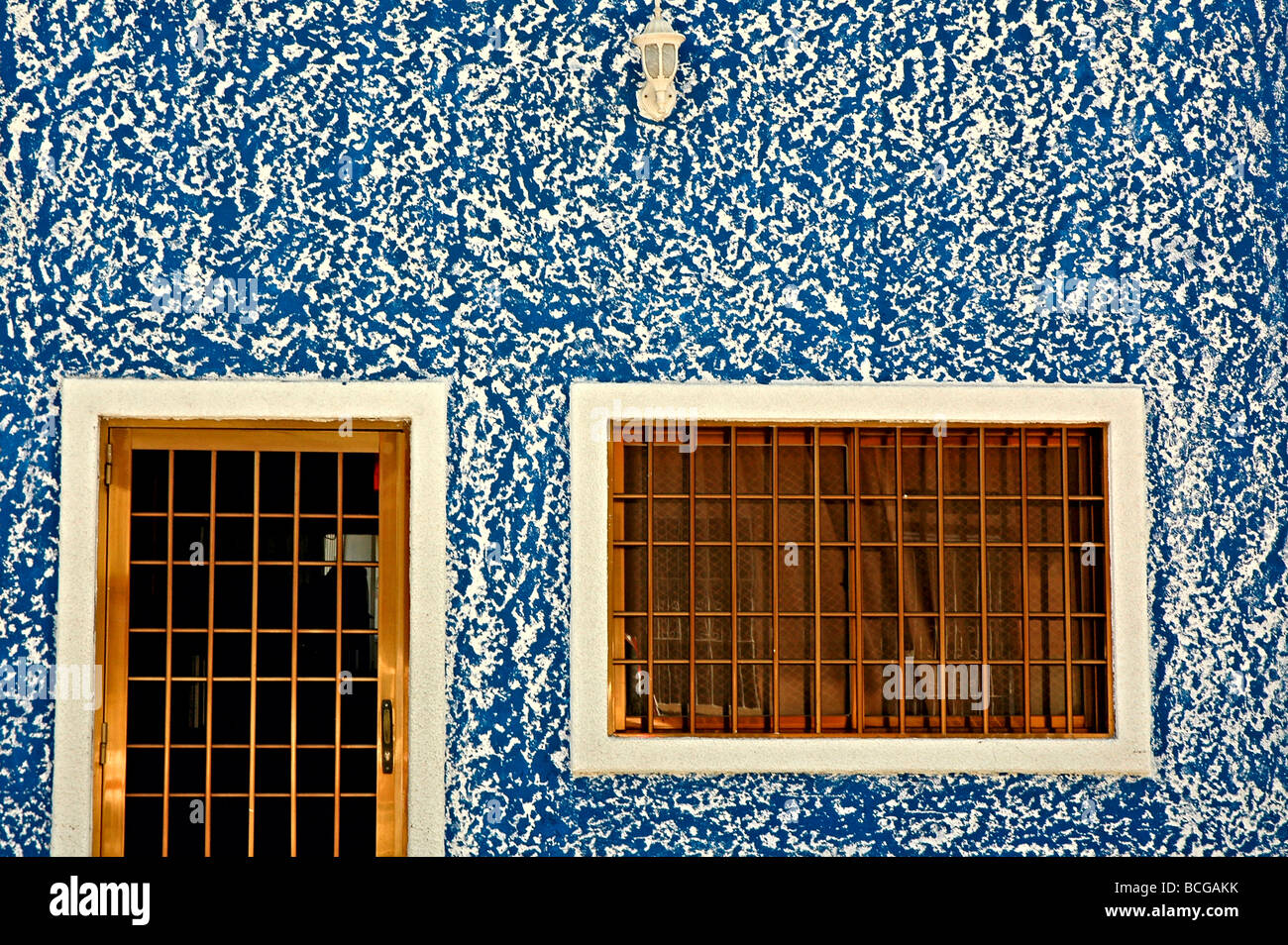 The front door of a house in Río Caribe town, Sucre, Venezuela Stock ...