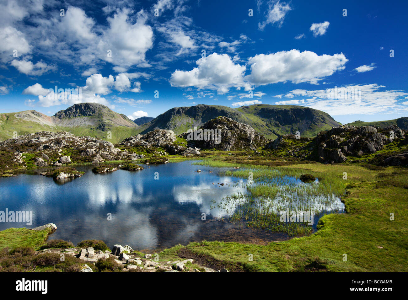 Innominate Tarn On Haystacks Mountain Summit With 'Great Gable' And ...