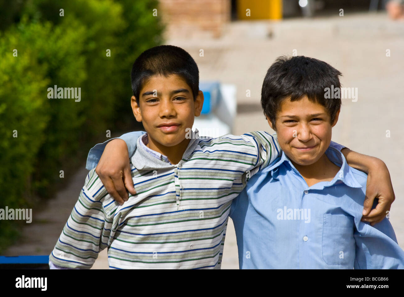 Boys in Kerman Iran Stock Photo - Alamy