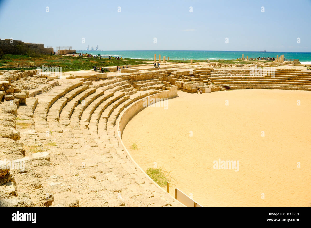 Israel Caesarea The arched spectators seats at the Hippodrome built by ...
