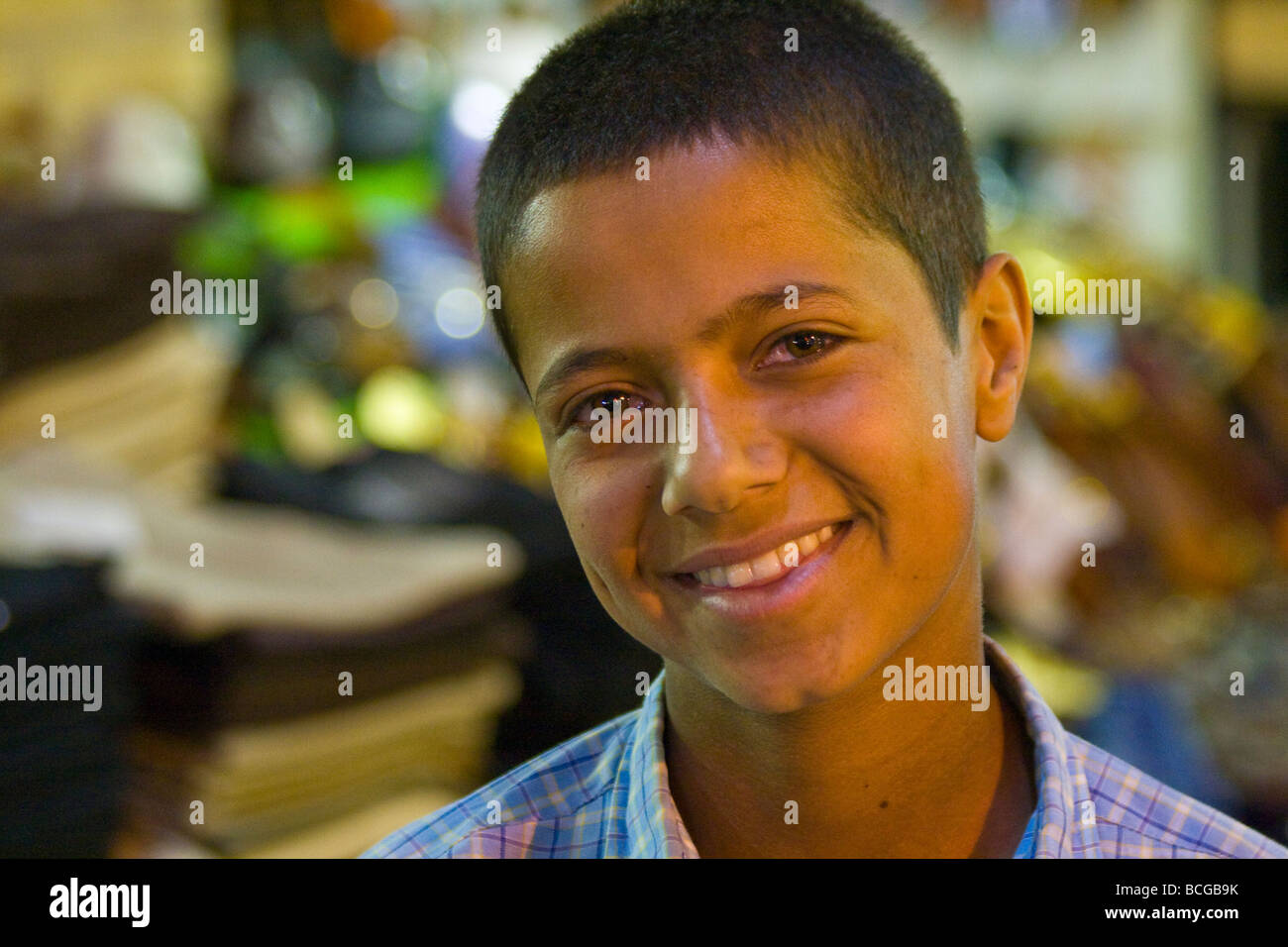 Iranian Boy in Regents Bazaar in Kerman Iran Stock Photo - Alamy