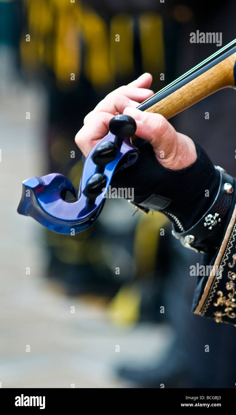 Detail of fiddle player at Beverley Folk Festival, 2009 Stock Photo - Alamy