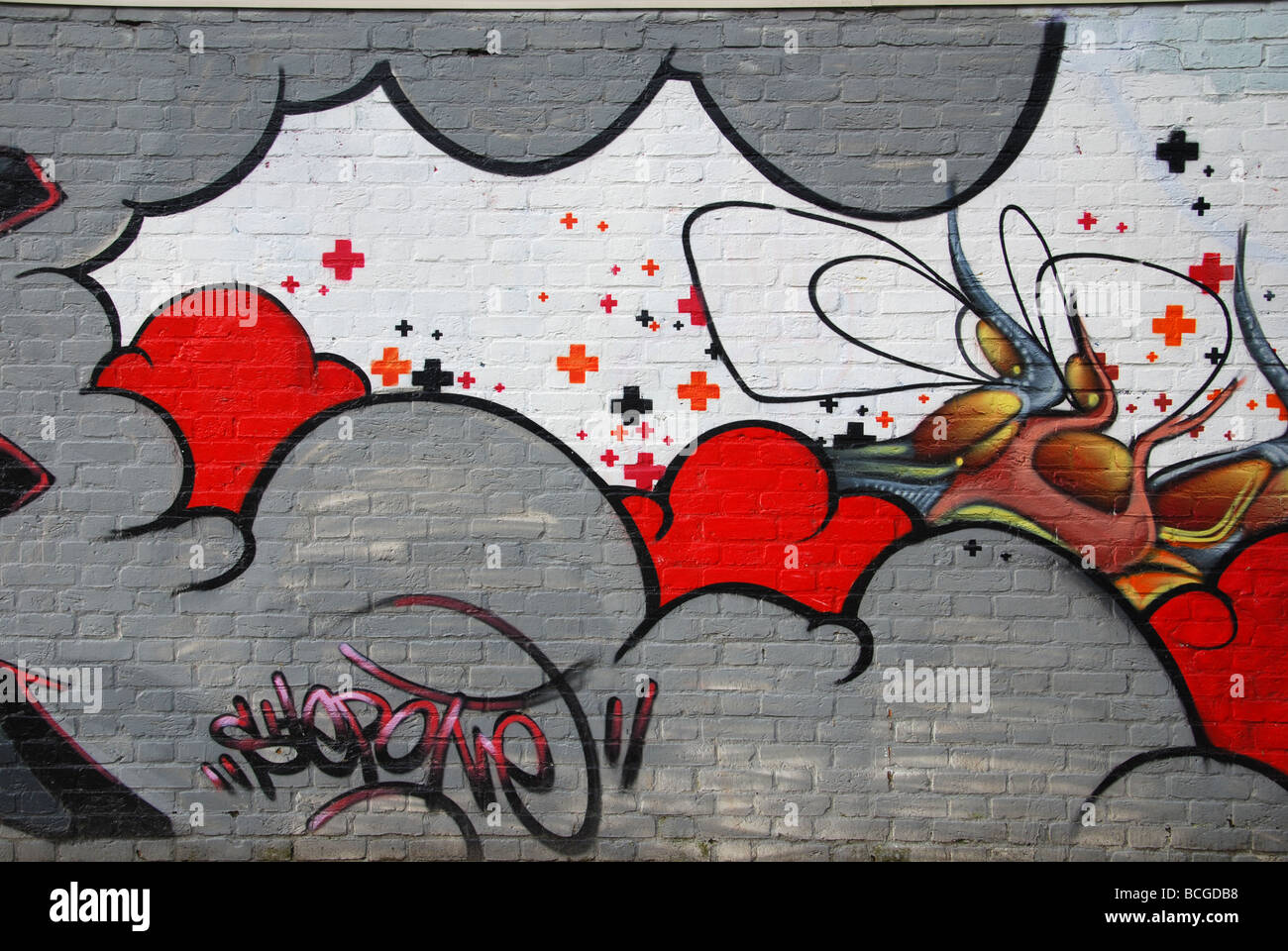 graffitti covered wall Stock Photo - Alamy