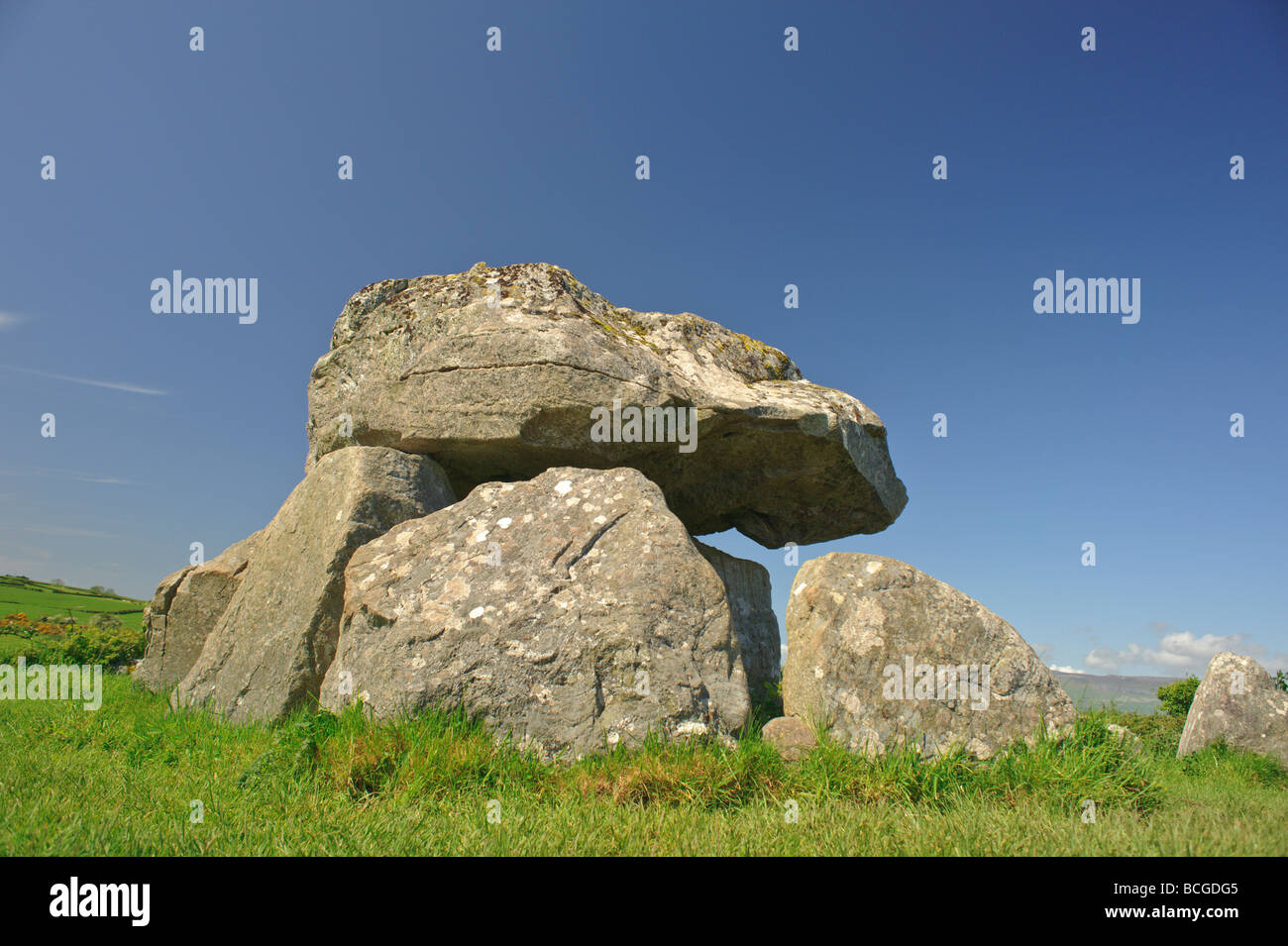 Megalithic stone tombs outside of Silgo Ireland Stock Photo - Alamy