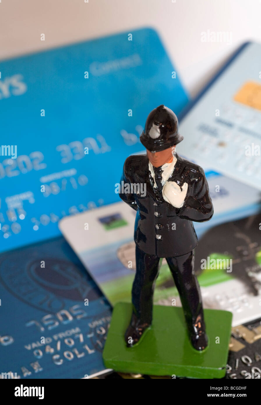 Policeman and Credit Cards Stock Photo - Alamy