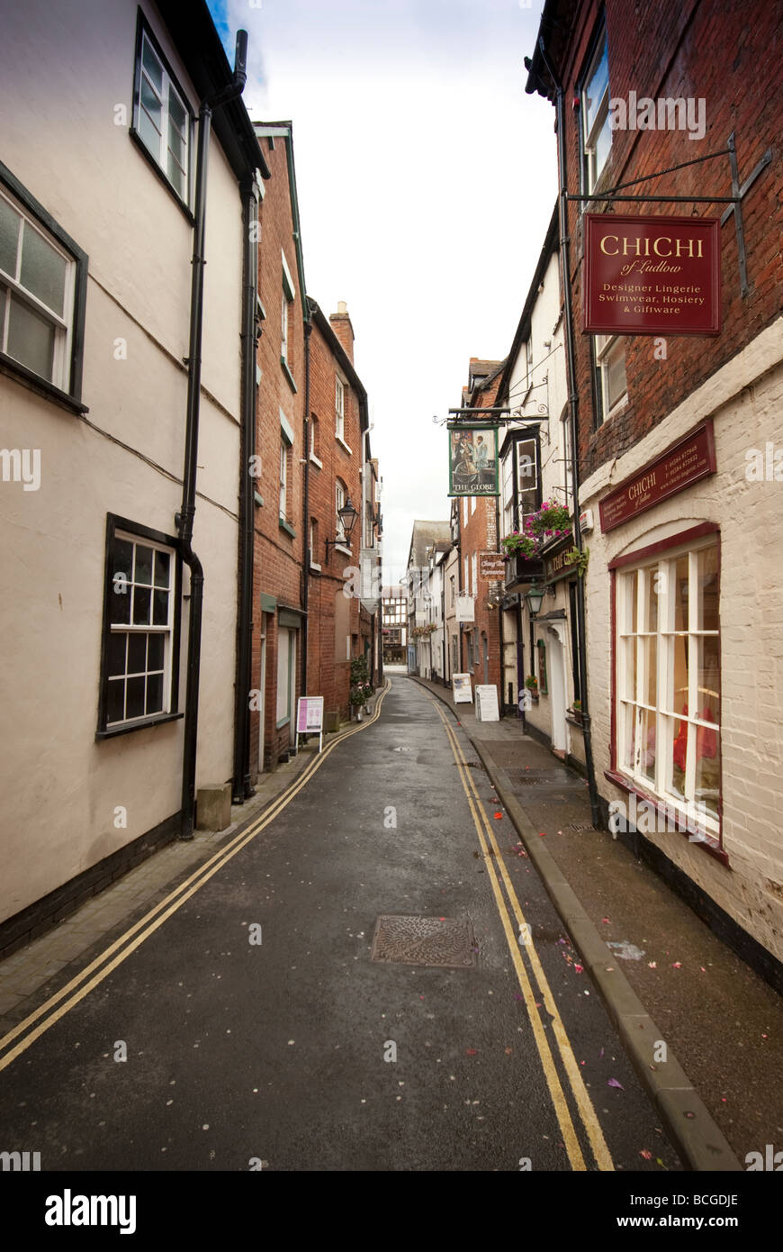 side street ludlow Stock Photo - Alamy
