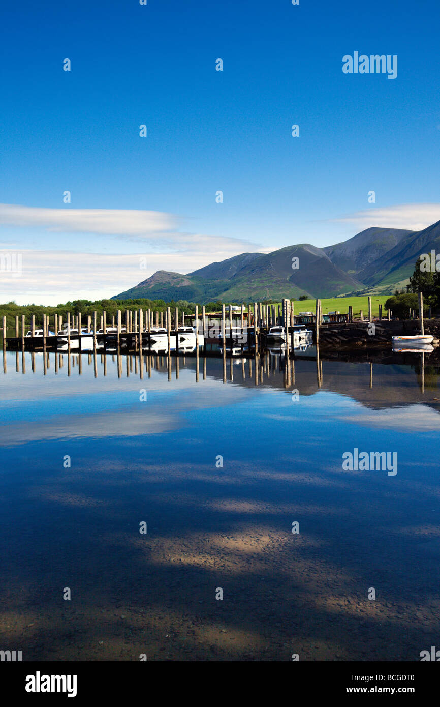 'The Keswick Landing Stages' Boats On The Pier And Lakeshore, Derwent ...