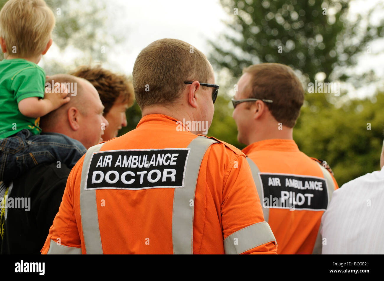 Air Ambulance doctor and pilot Stock Photo - Alamy