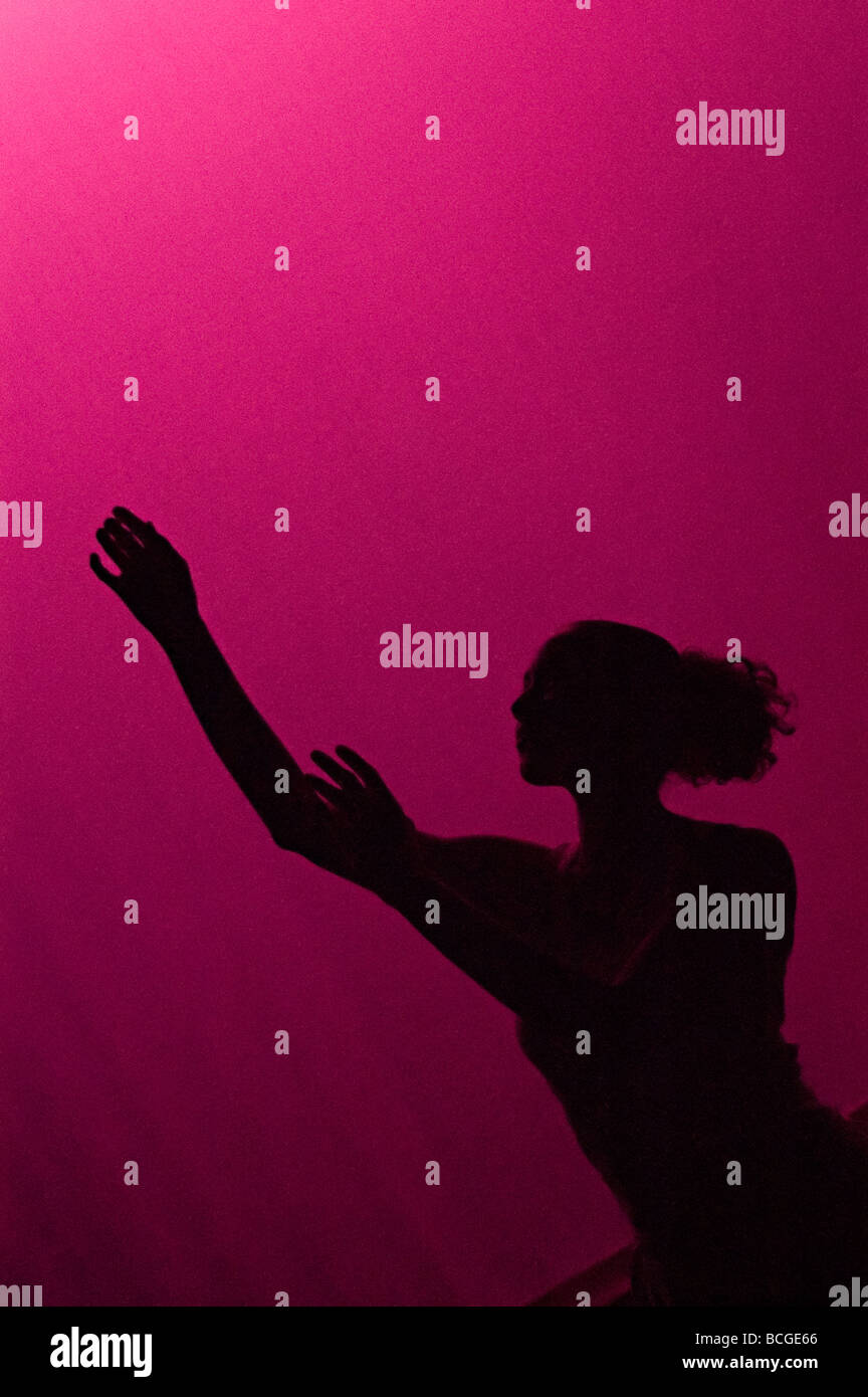 a dancers silhouette making dancing shapes Stock Photo - Alamy