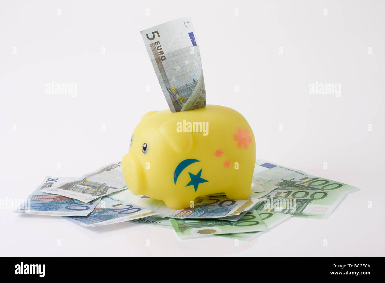 euro money in piggy bank Stock Photo - Alamy