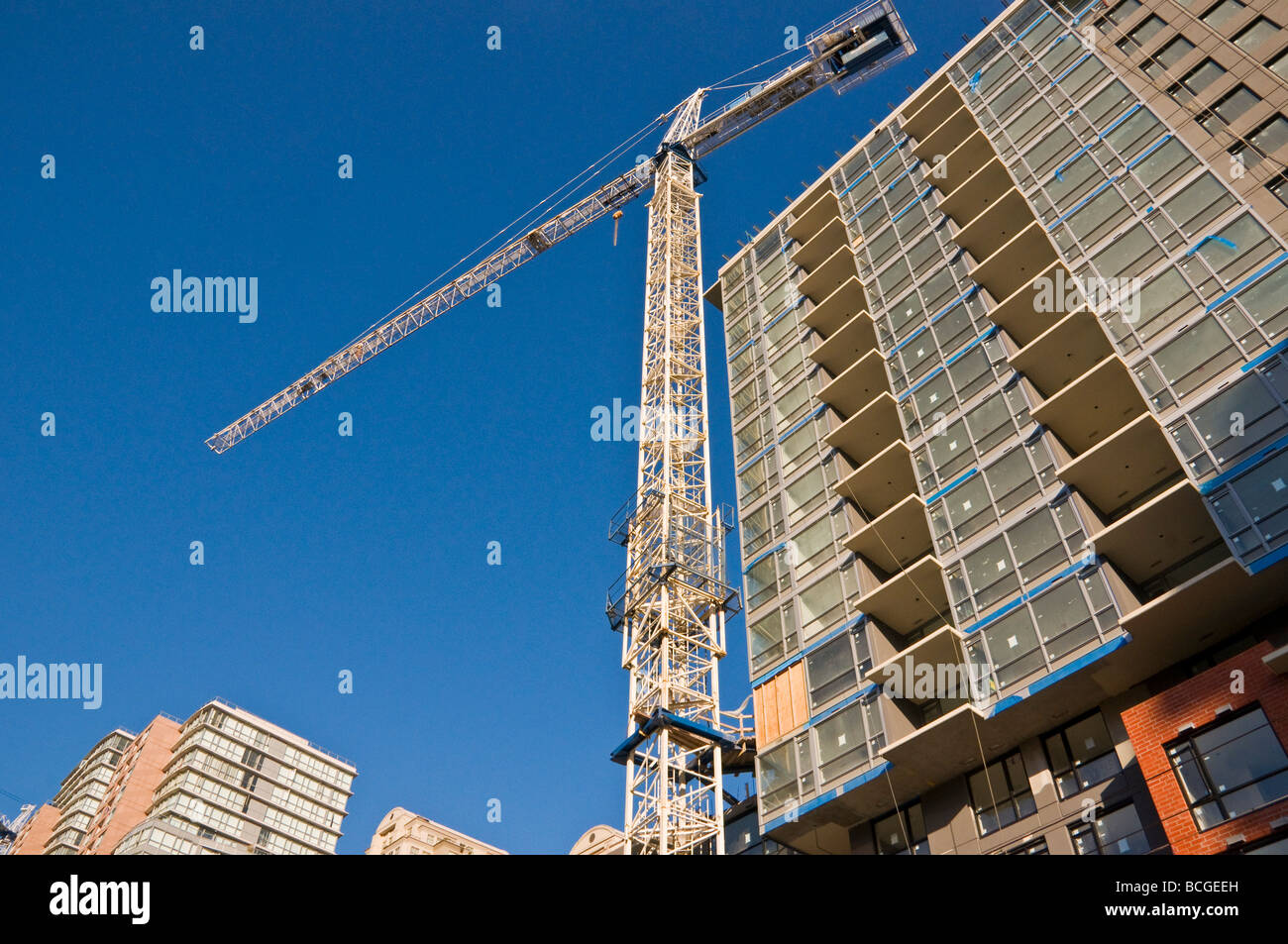 Construction in downtown Vancouver Canada Stock Photo - Alamy
