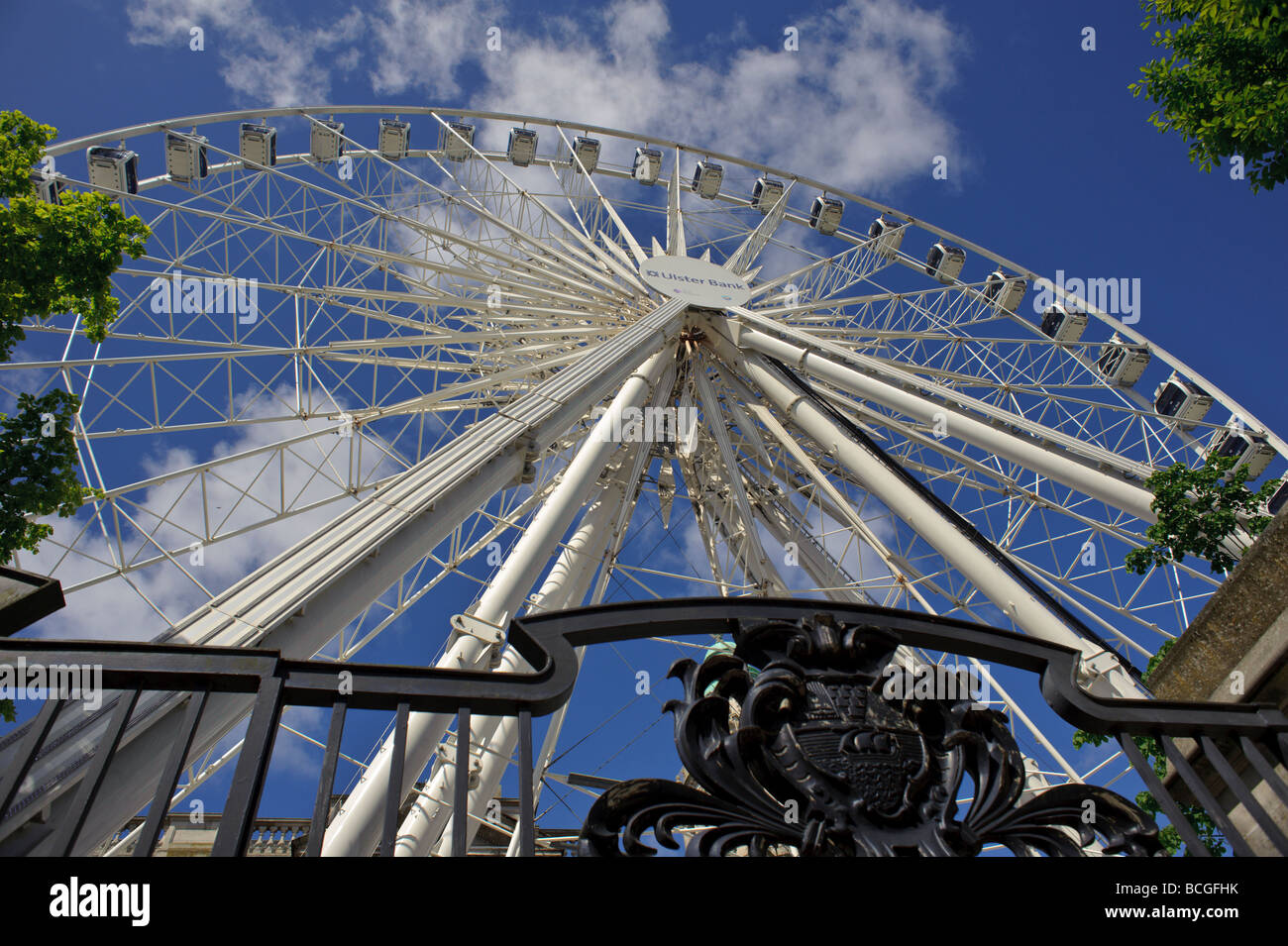 Belfast City Hall with Ferris wheel Stock Photo - Alamy