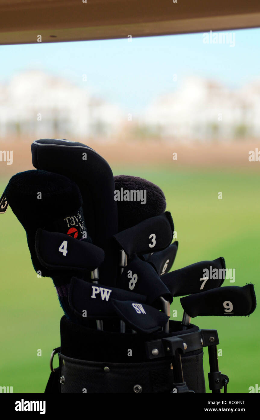 Pink Golf Clubs Crossed