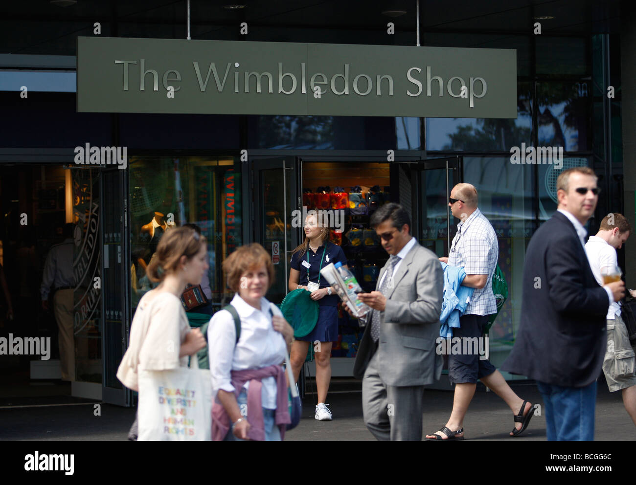 The Wimbledon Shop entrance Stock Photo - Alamy