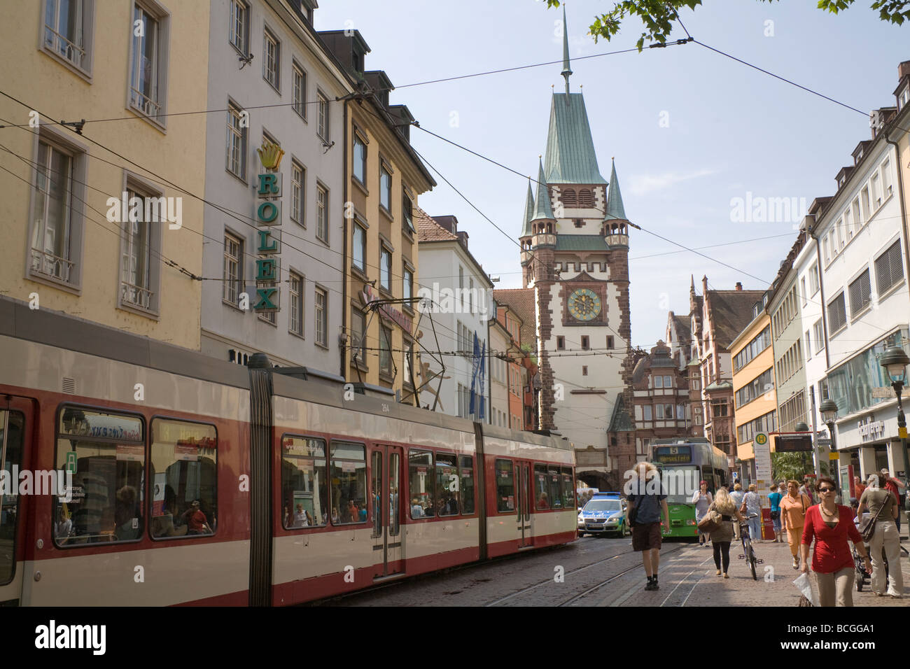 Freiburg im Breisgau Germany EU Looking towards Martinstor in the main ...