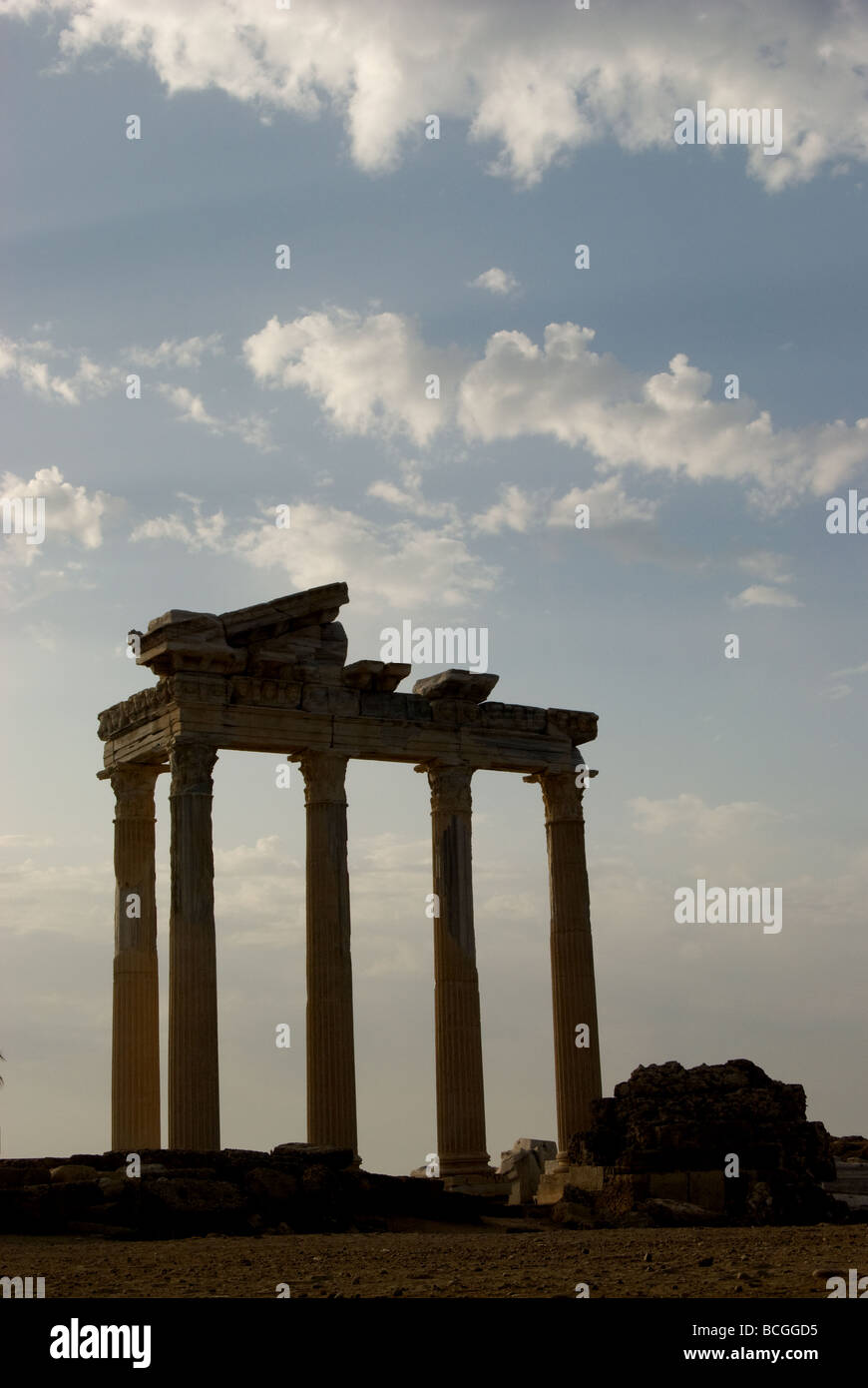 Temple of Apollo and Athena in Side, Turkey Stock Photo - Alamy
