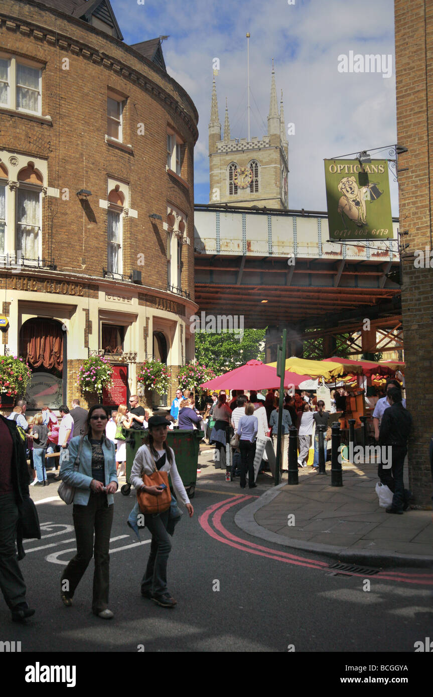 Busy street scene near London Bridge and Borough market Stock Photo - Alamy