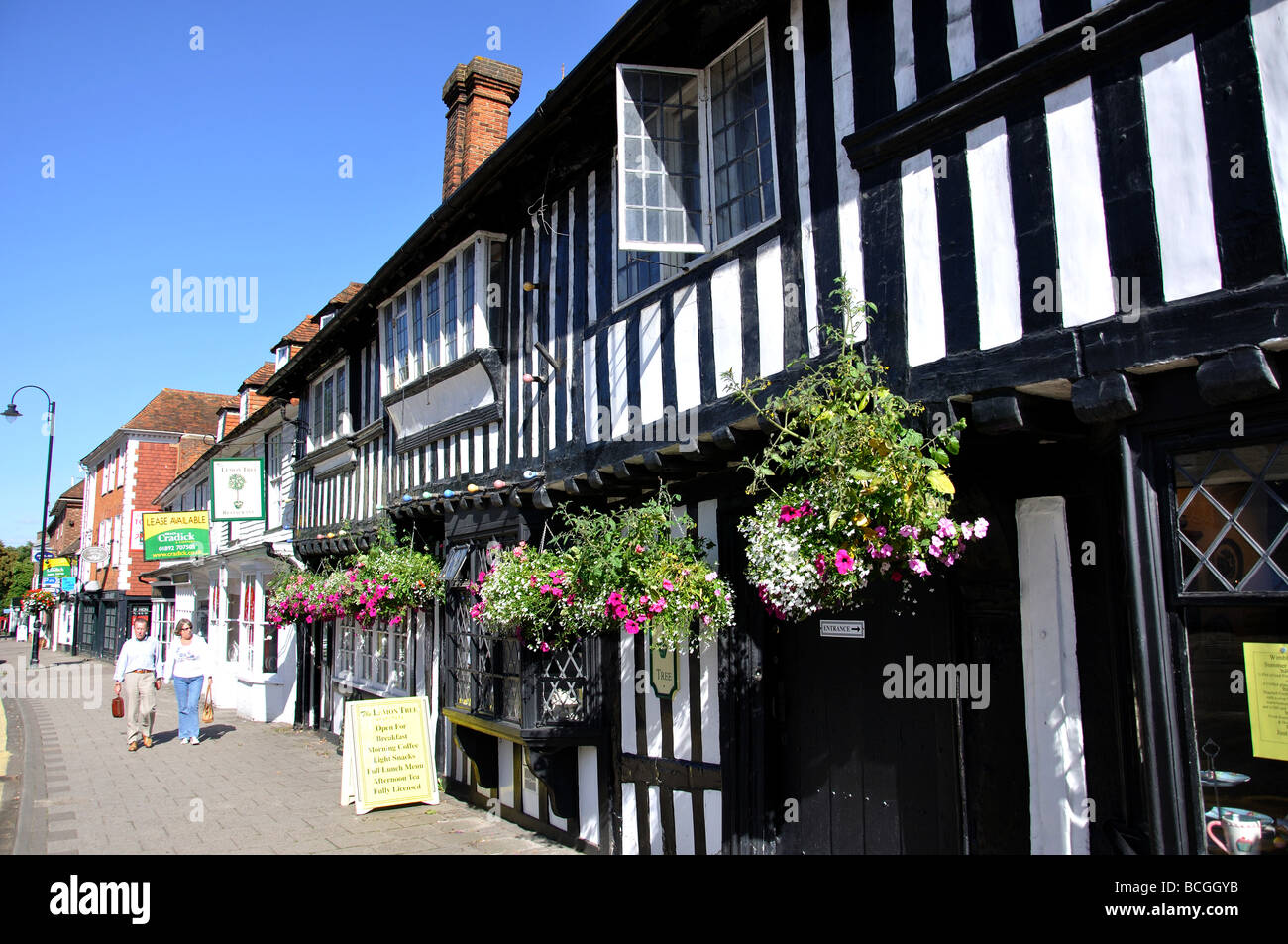 The Tudor Rose building, High Street, Tenterden, Kent, England, United ...