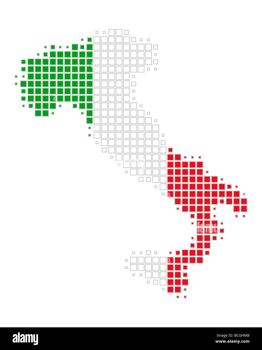 Map and flag of Italy Stock Photo - Alamy