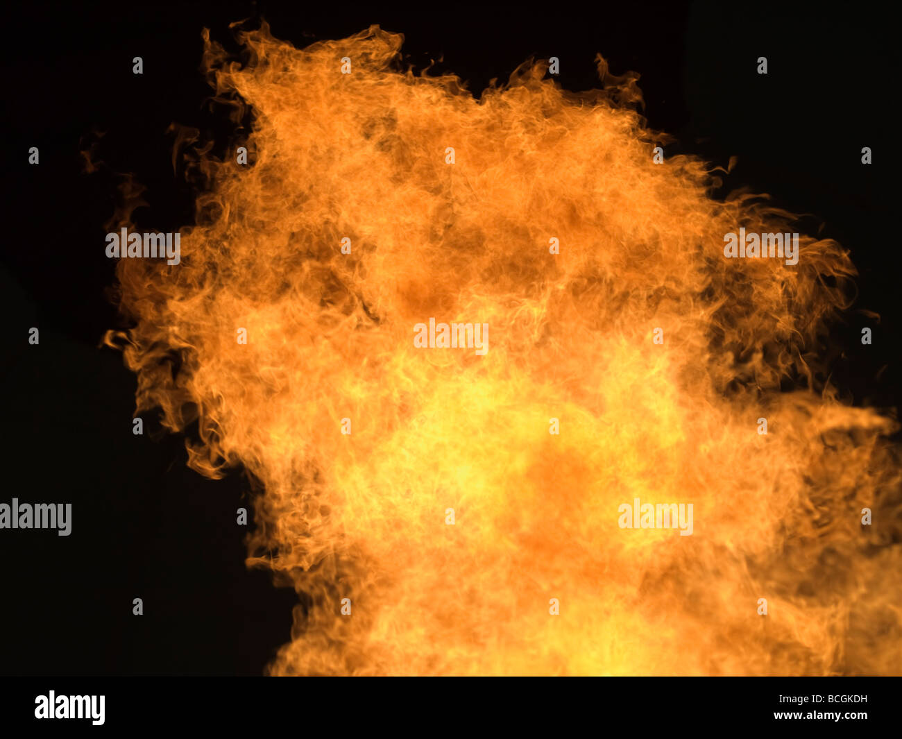 A flame coming from a hot air balloon burners, lifting the balloon ...