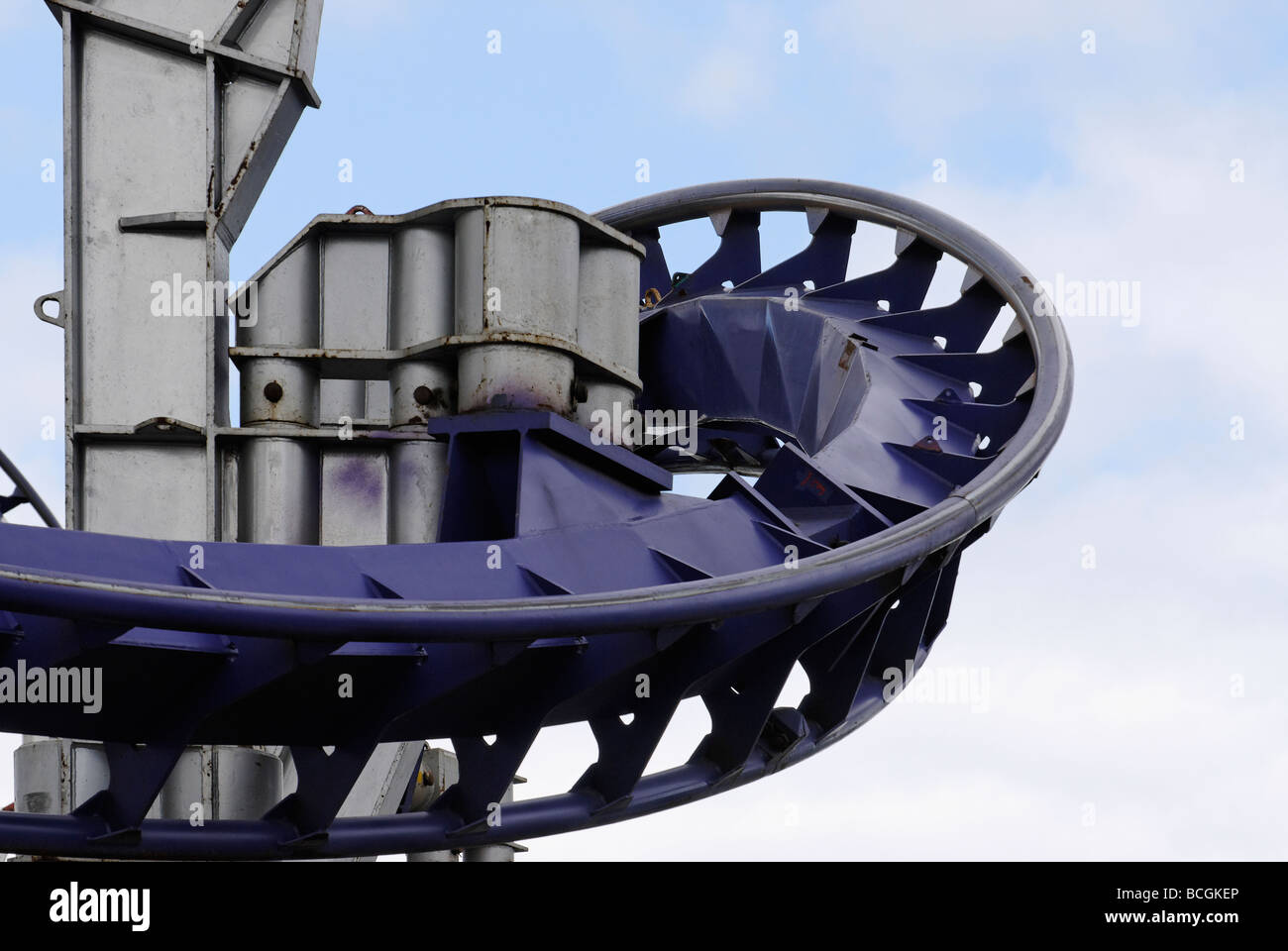 Rails of rollecoaster Stock Photo - Alamy