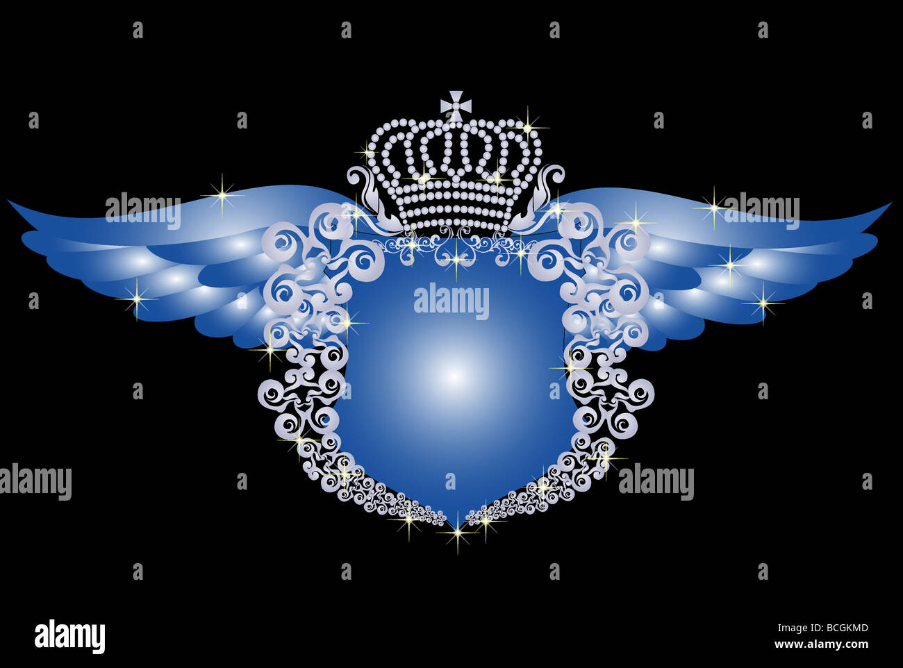 Heraldic Shield - Crown Stock Photo - Alamy