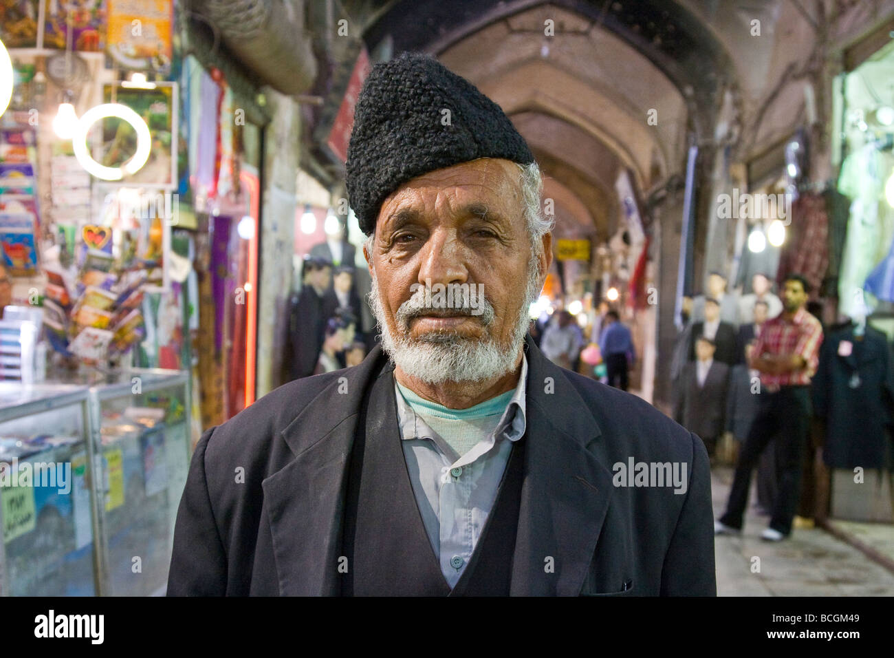 Old Man in Regents Bazaar in Kerman Iran Stock Photo - Alamy