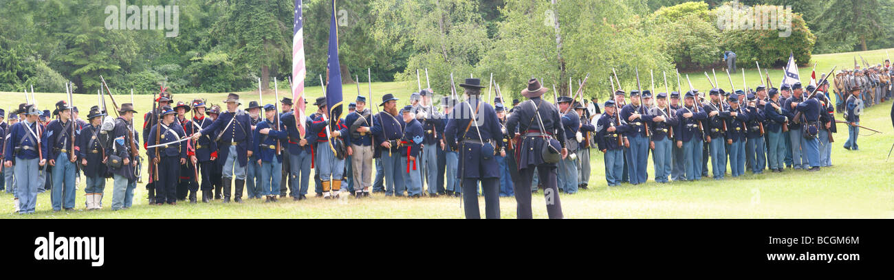 PORT GAMBLE WA JUN 20 Civil War reenactors participate in a mock battle ...