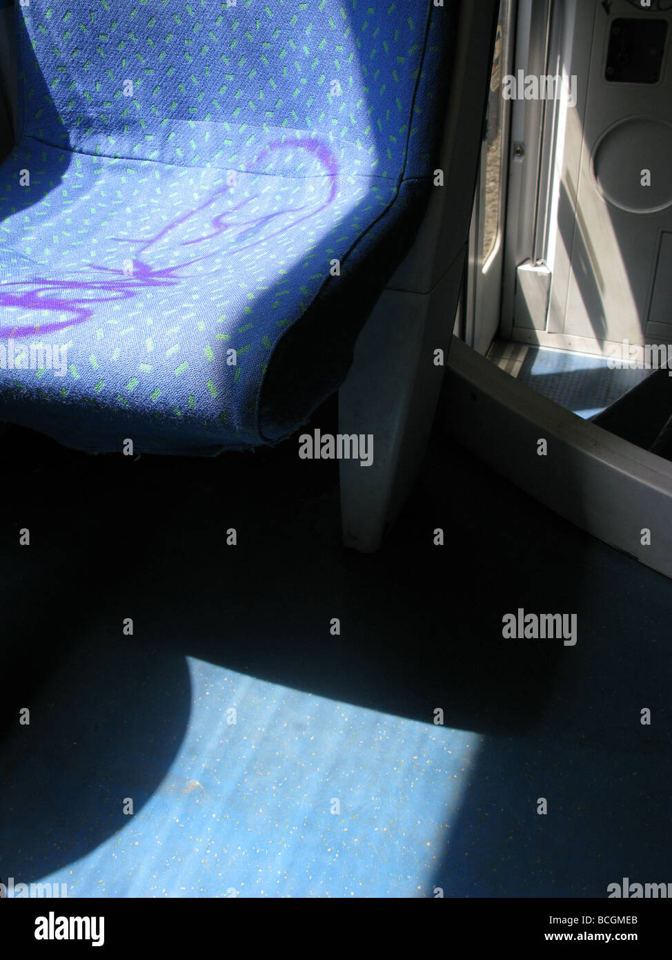 graffiti on train window Stock Photo - Alamy