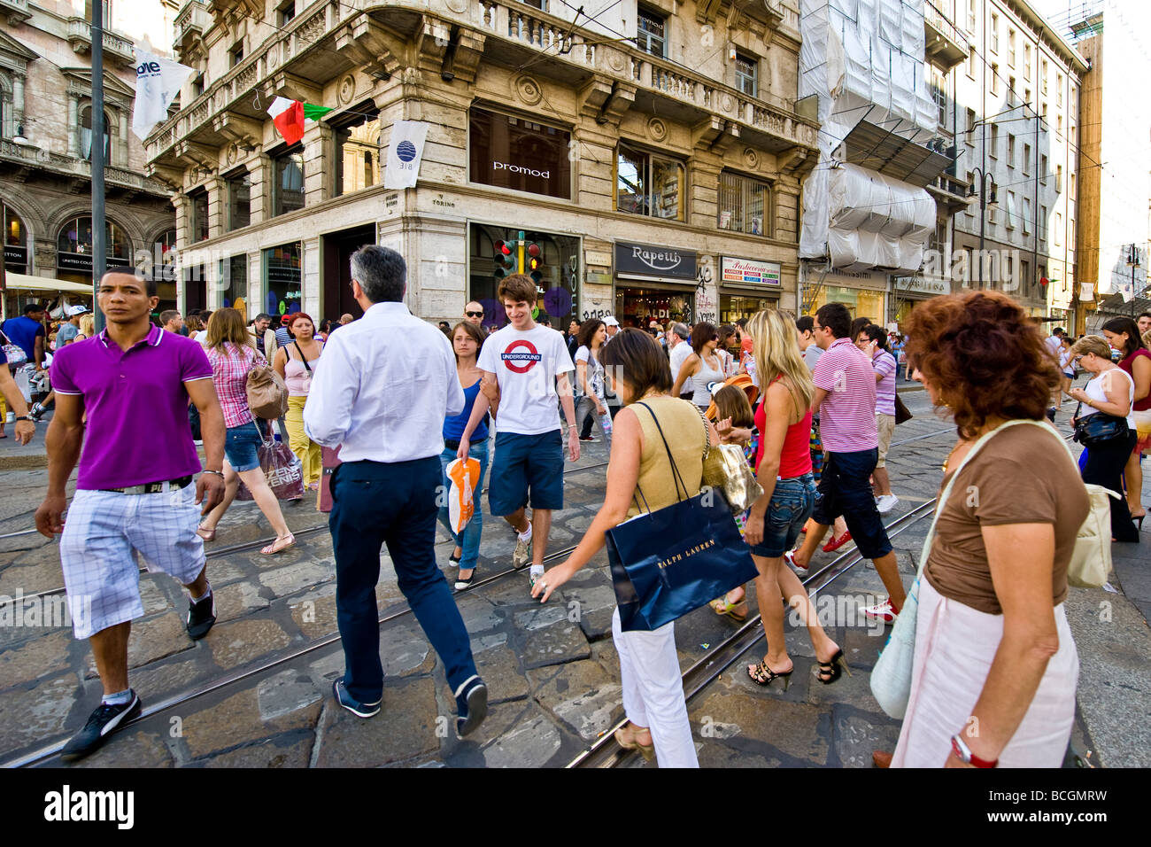 milan via torino Stock Photo - Alamy